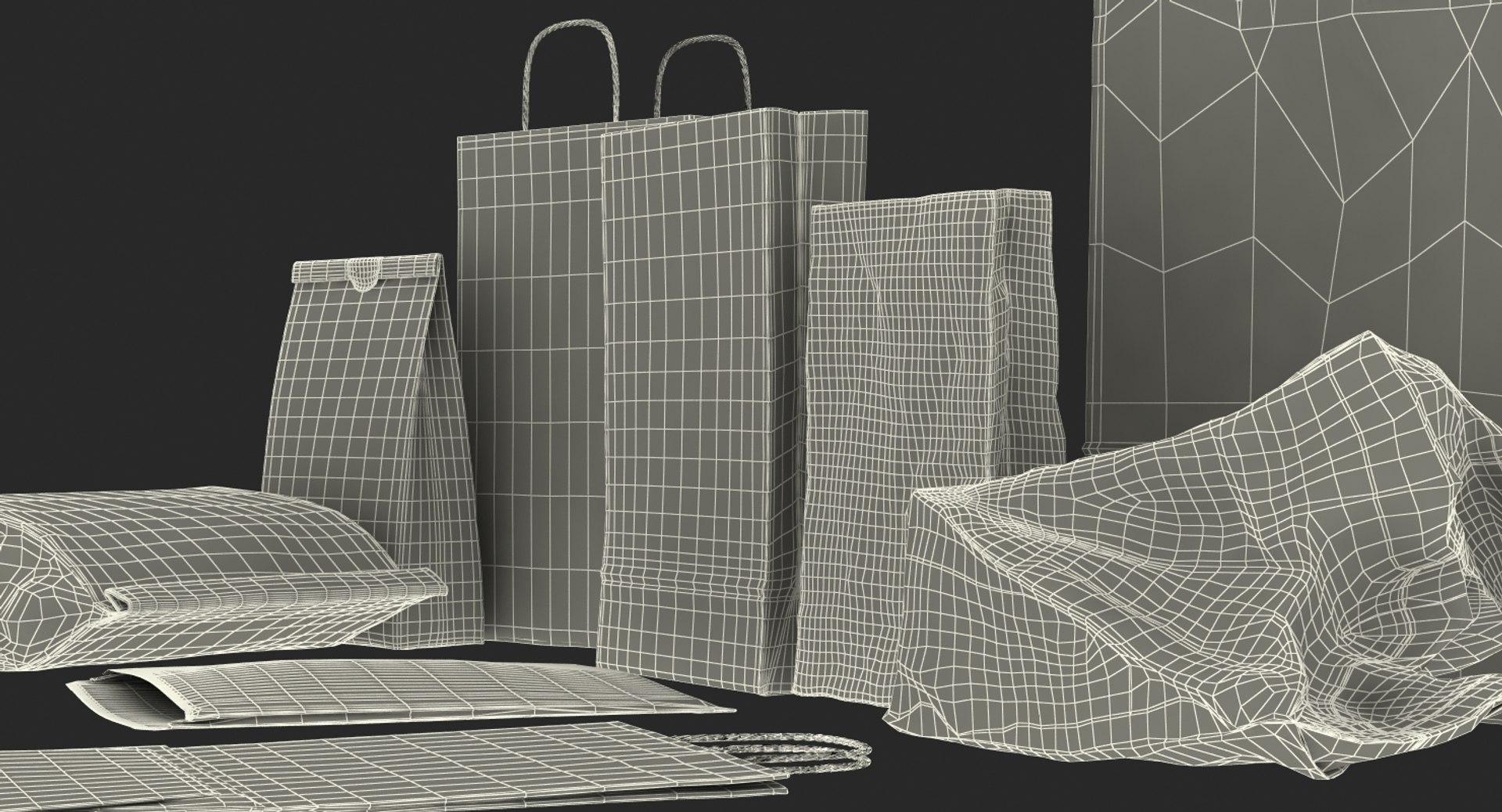 3D paper bags 4 - TurboSquid 1154481