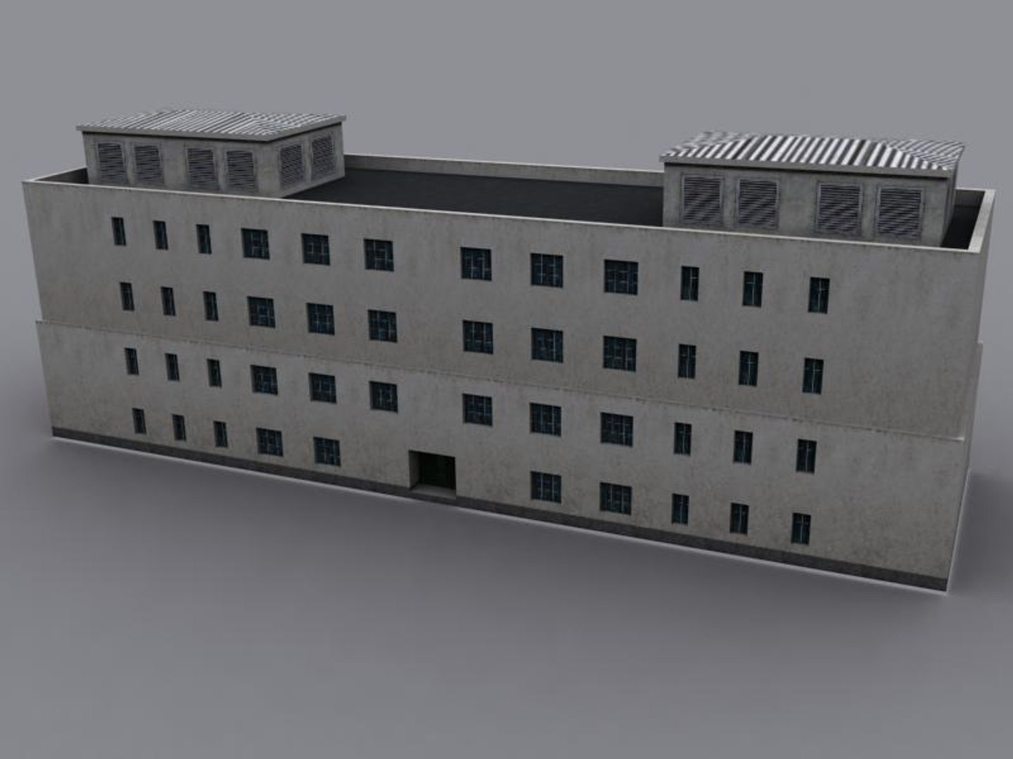 Building Army Base 3d Model