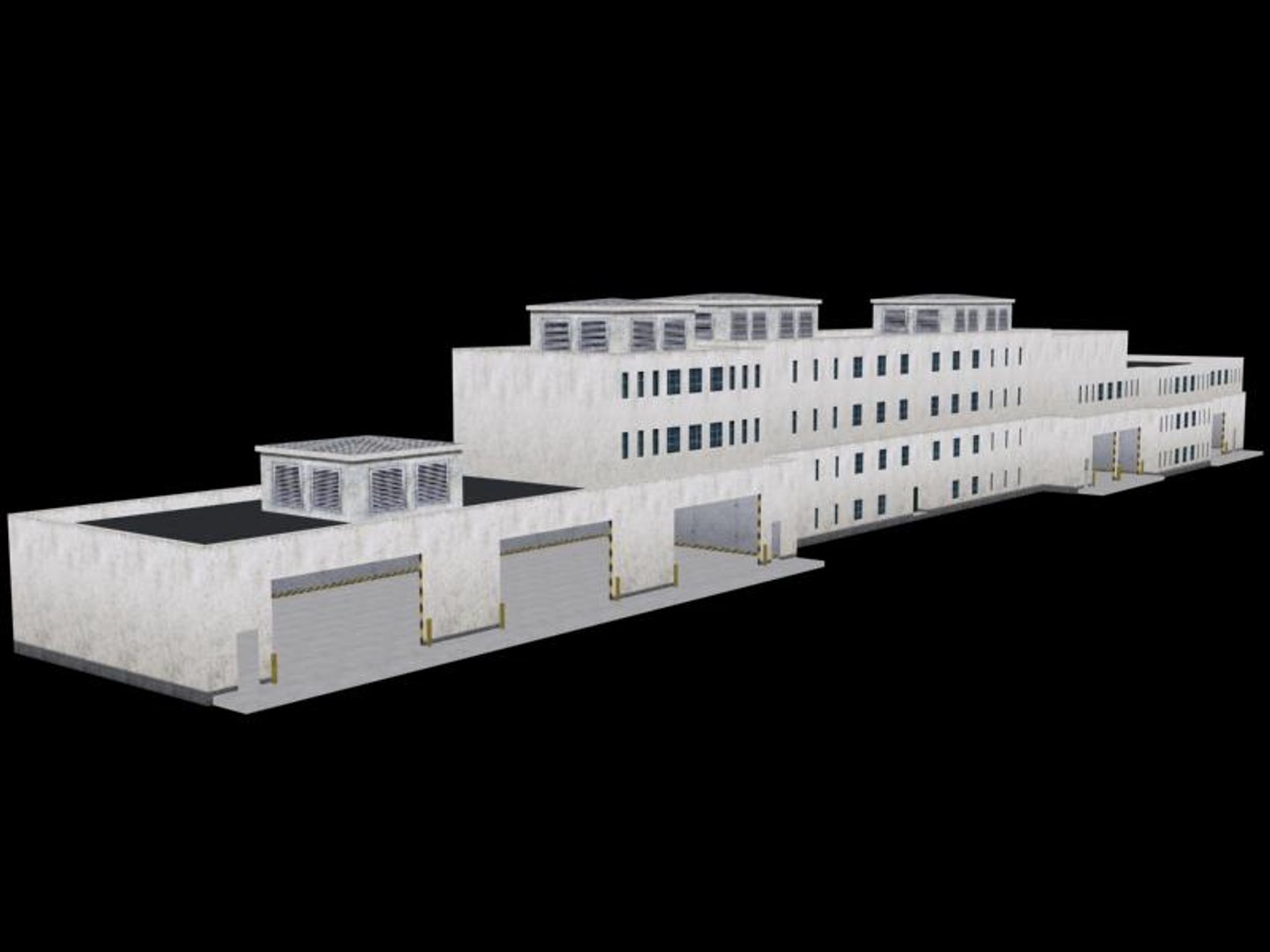 Building Army Base 3d Model