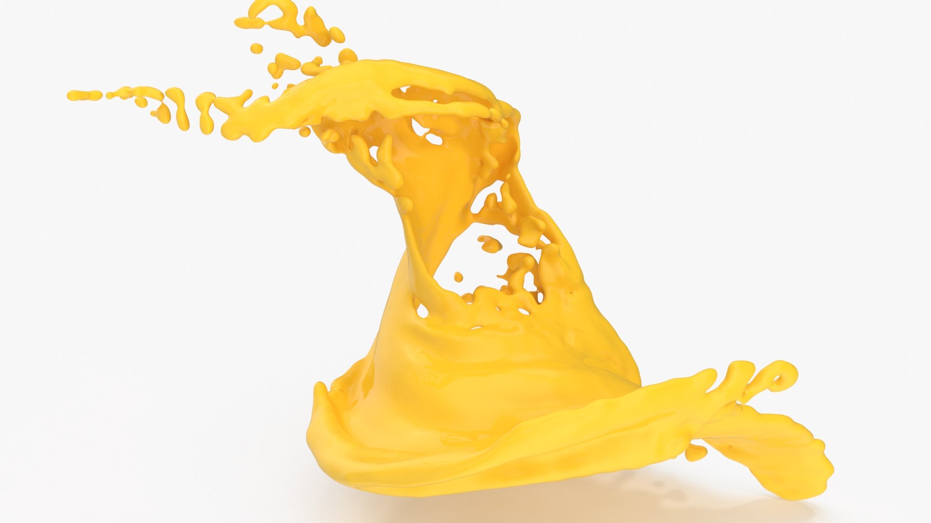 3D Yellow Splash 07 - TurboSquid 1872425