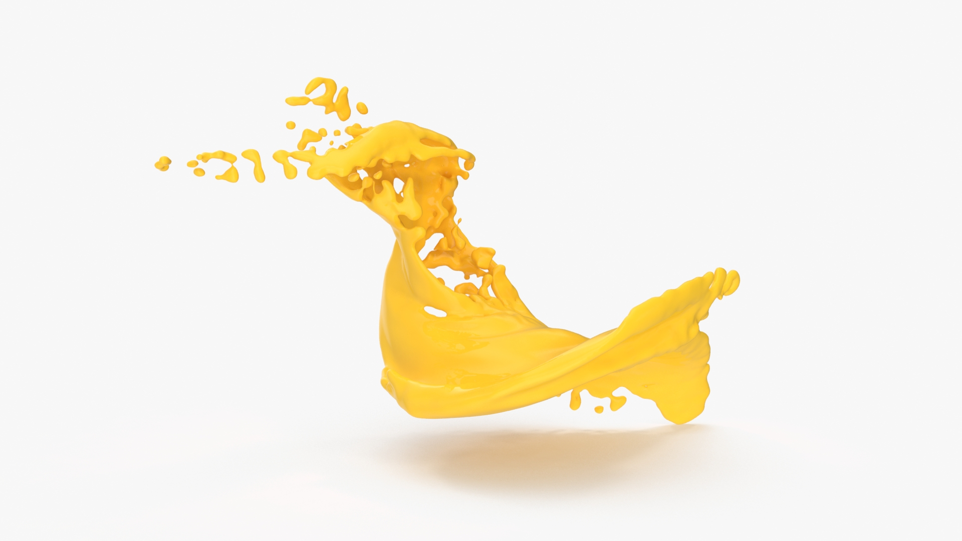 3D Yellow Splash 07 - TurboSquid 1872425
