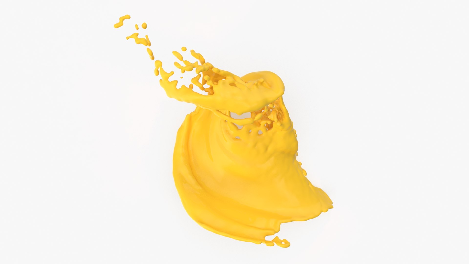 3D Yellow Splash 07 - TurboSquid 1872425