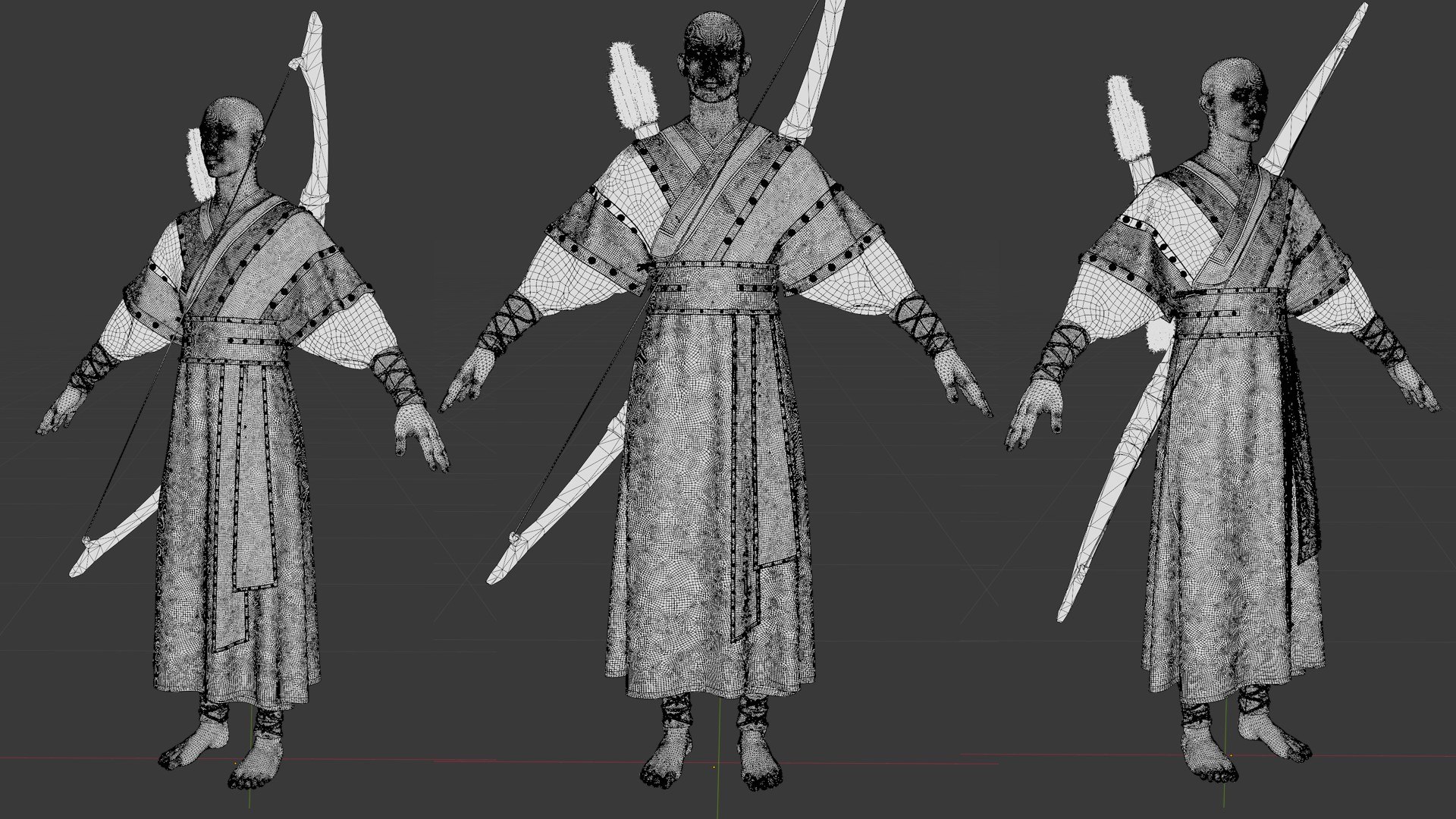 3D Archer Warrior Model - TurboSquid 2255085