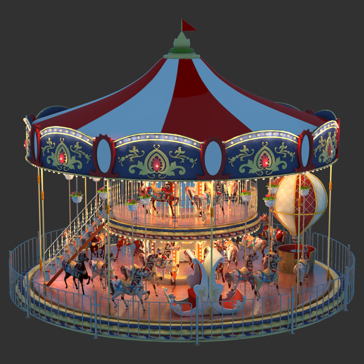 3d carousel carrousel