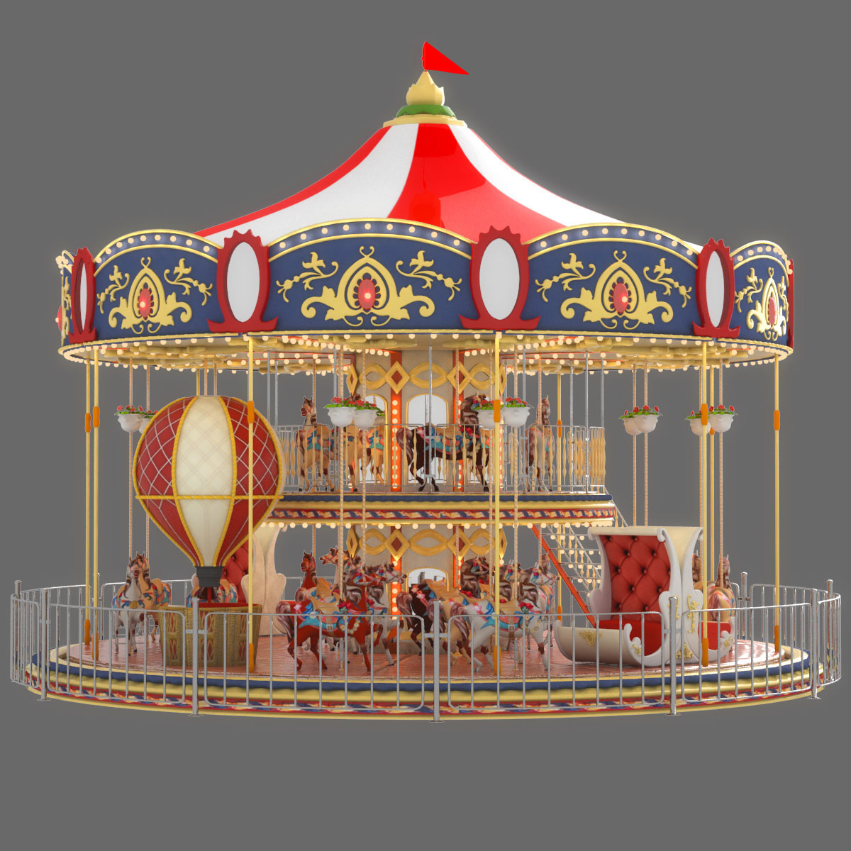 3d carousel carrousel