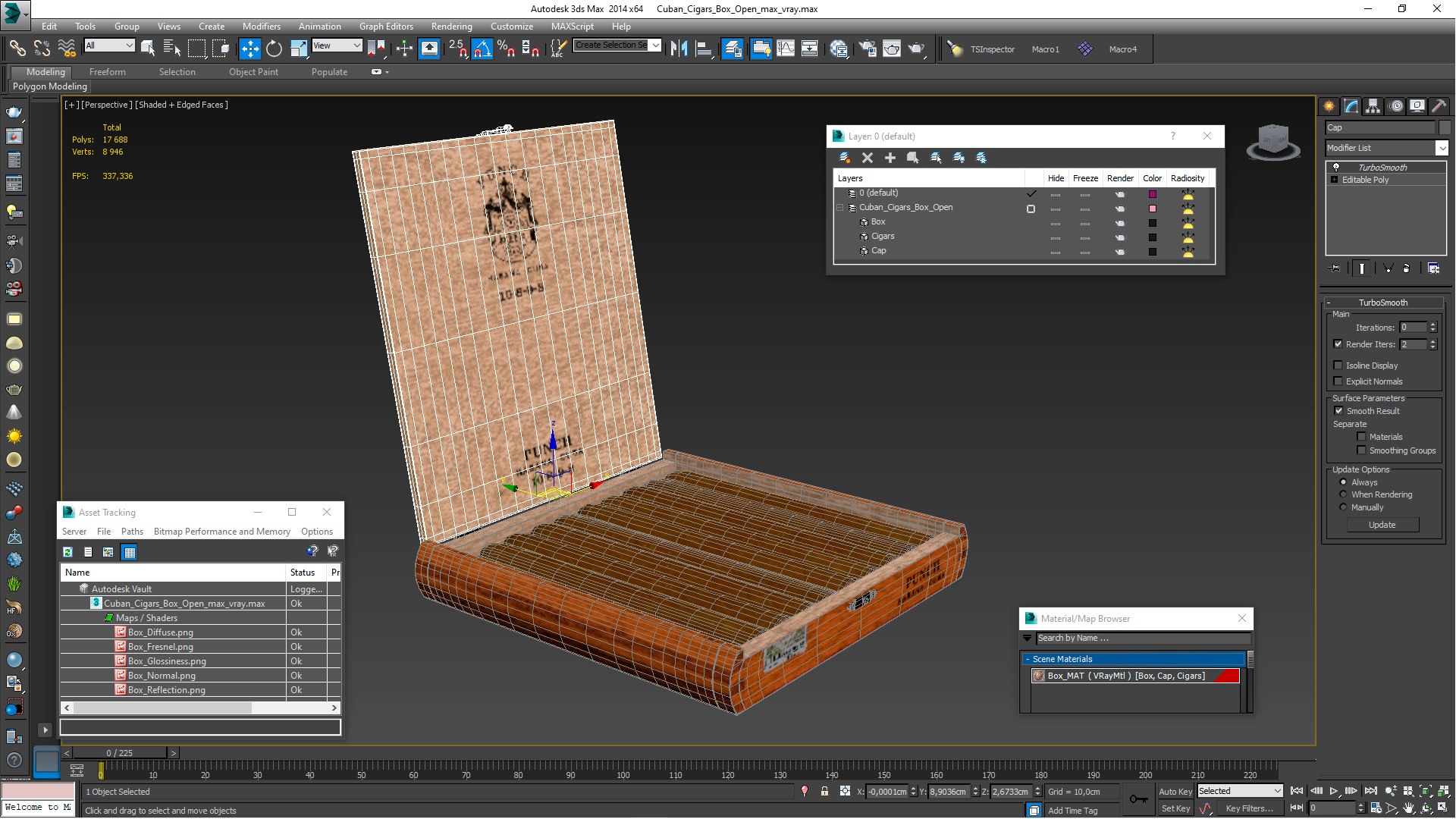 3D Model Cuban Cigars Box Open - TurboSquid 2273079
