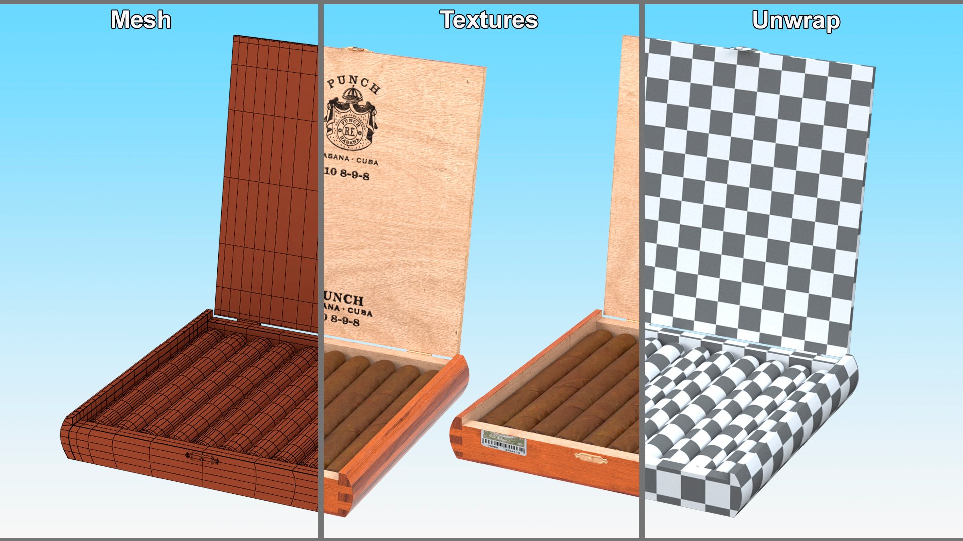 3D Model Cuban Cigars Box Open - TurboSquid 2273079