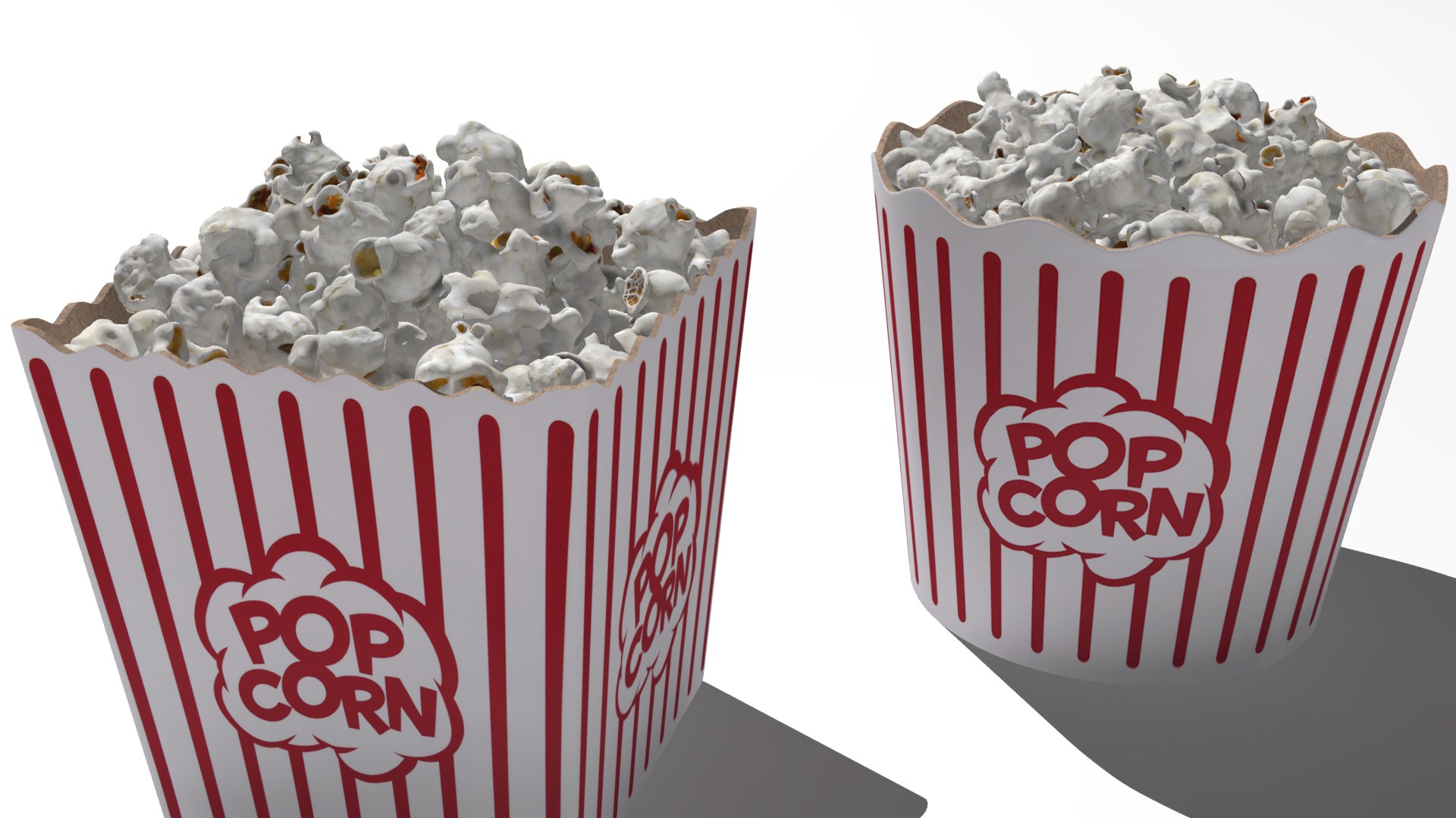Popcorn Buckets Model - TurboSquid 1767142
