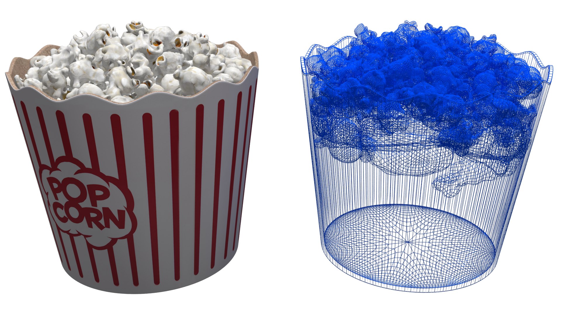 Popcorn Buckets Model - TurboSquid 1767142