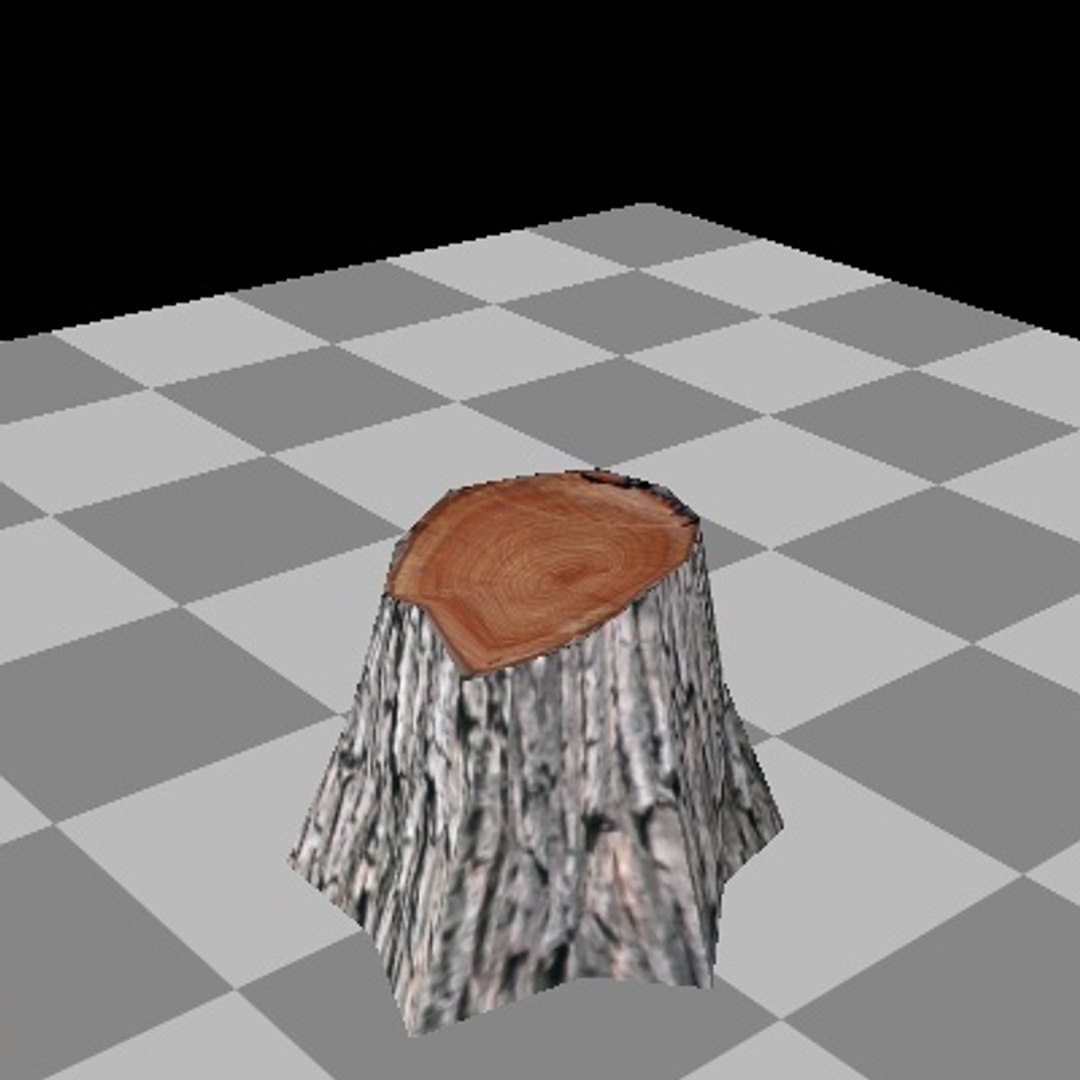 3d model tree stub