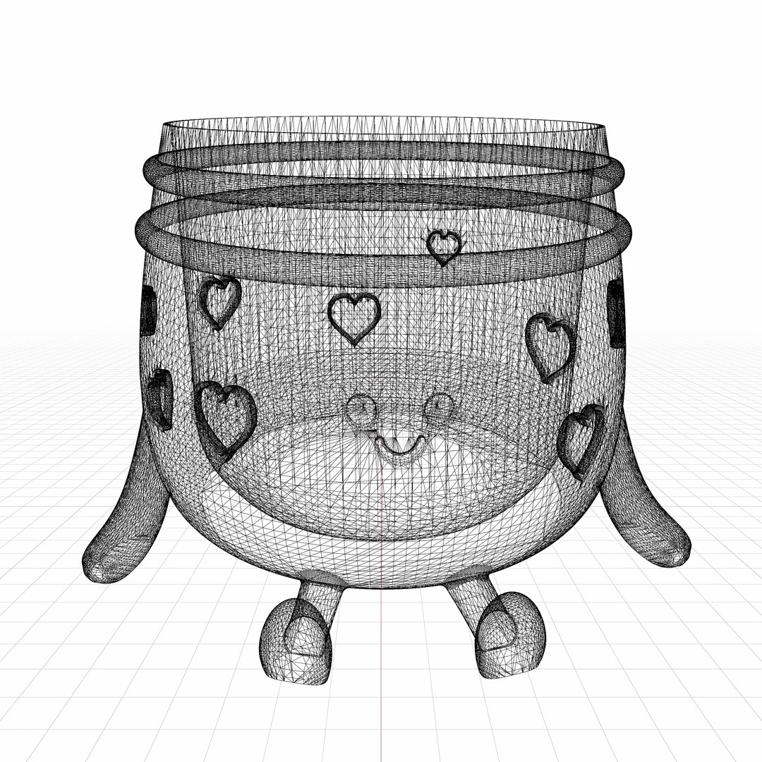 3D Model Cute Flower Pot 3D Model - TurboSquid 2170822