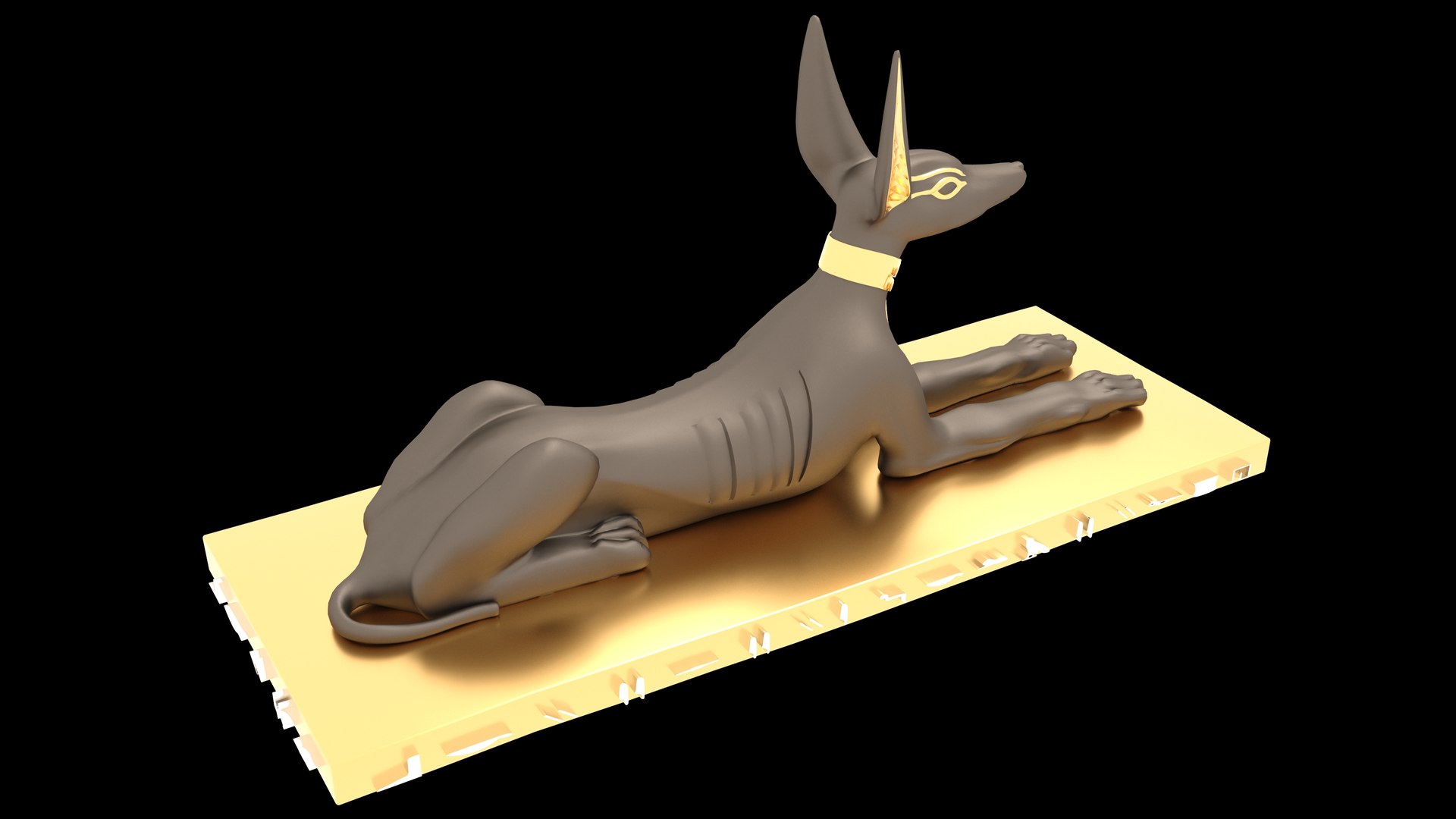 Figure Of God Anubis 3D Model - TurboSquid 1972429
