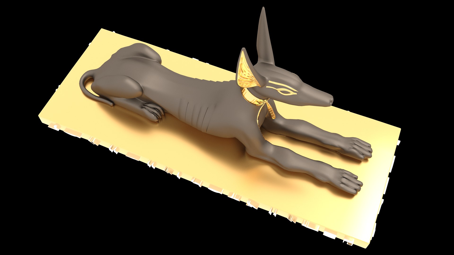 Figure Of God Anubis 3D Model - TurboSquid 1972429