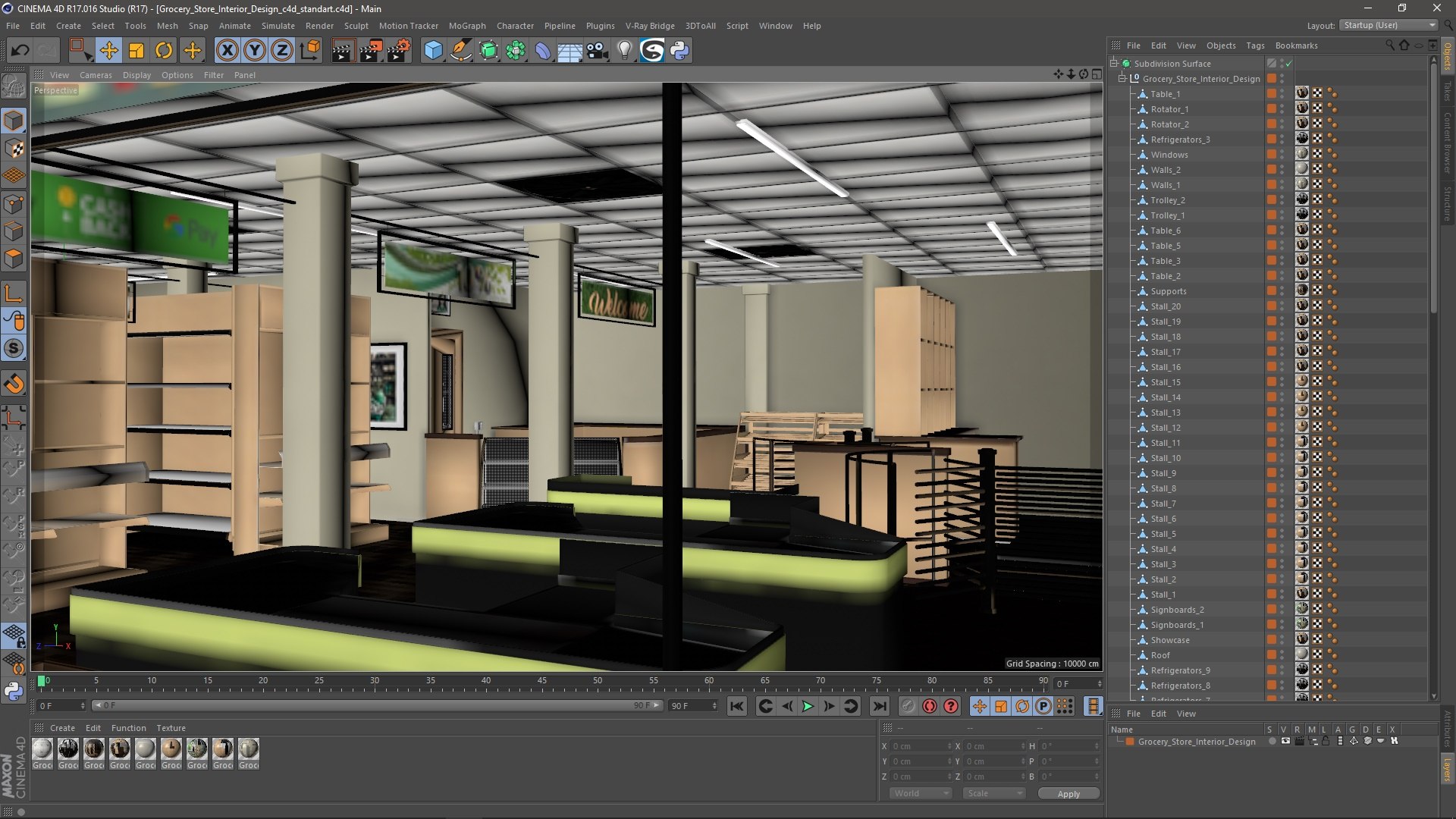 3D Grocery Store Interior Design - TurboSquid 2215817