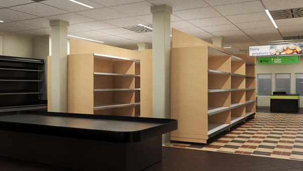 modelo 3d Diseño de interiores de tienda de comestibles - TurboSquid ...