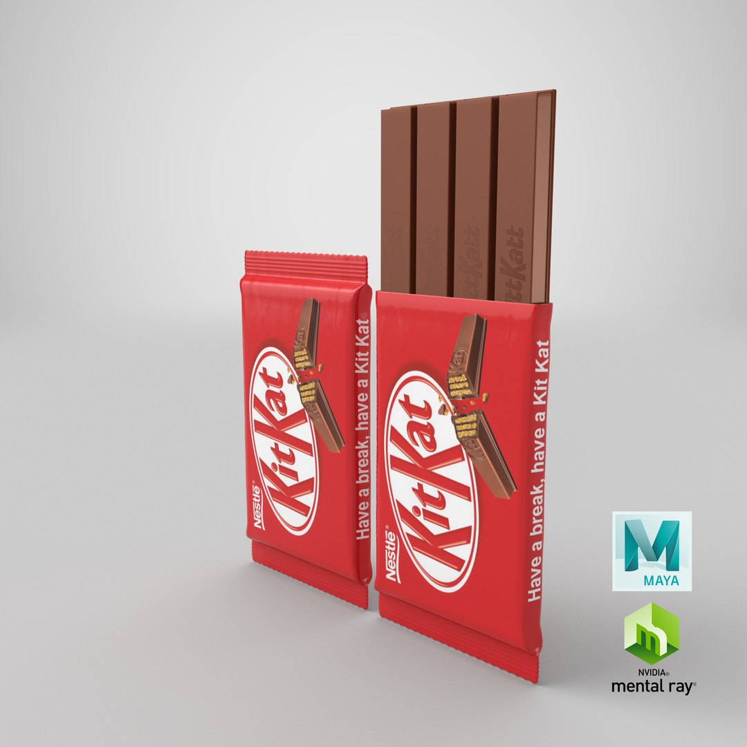 3D Model Kit Kat Bar - TurboSquid 1668597