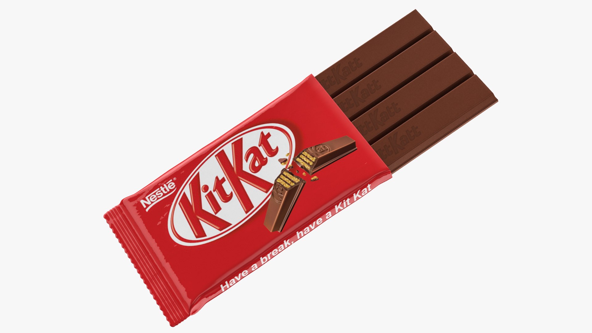 3D Model Kit Kat Bar - TurboSquid 1668597