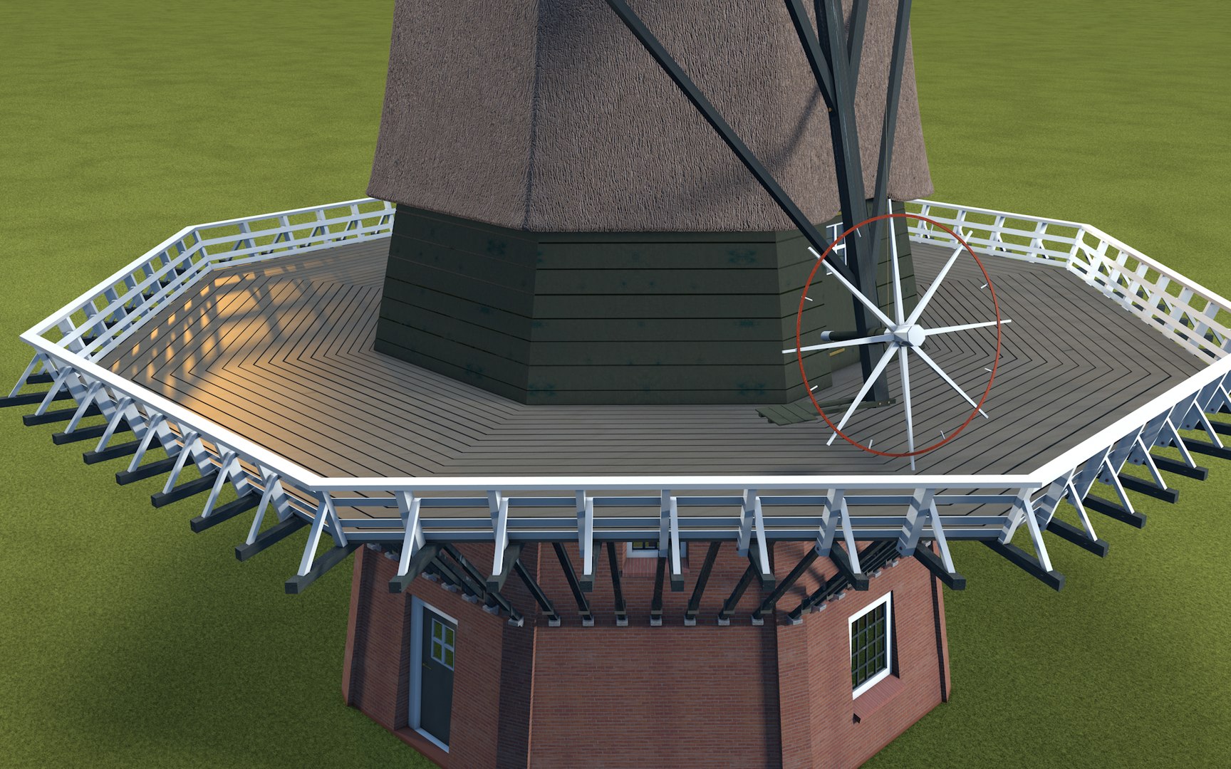 3D Model Realistic Dutch Windmill Build - TurboSquid 1541284