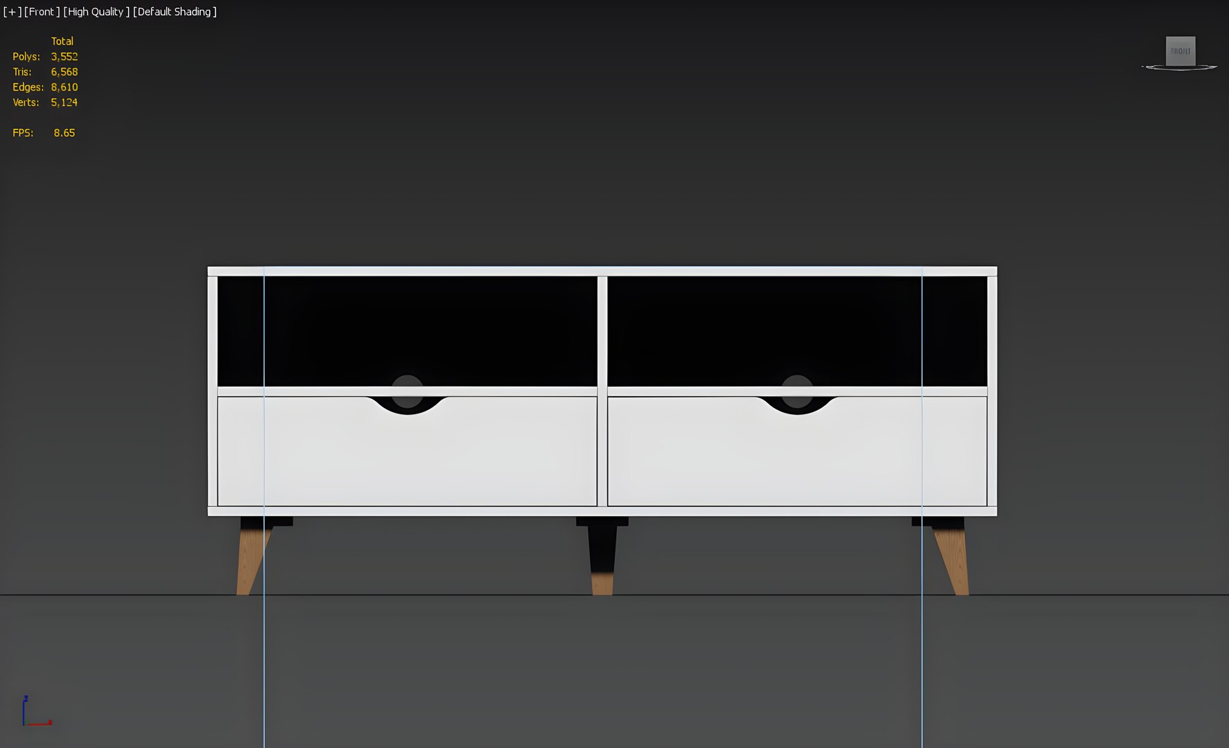 3D Rack Two Gavetas Lin Branco Tok - TurboSquid 2105274