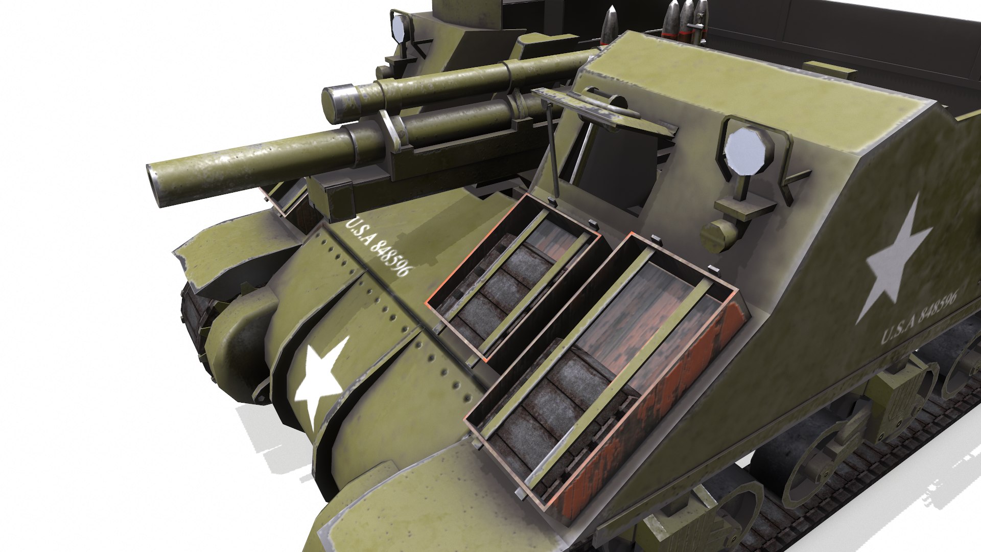 M7 Priest Howitzer 3D Model - TurboSquid 1607975