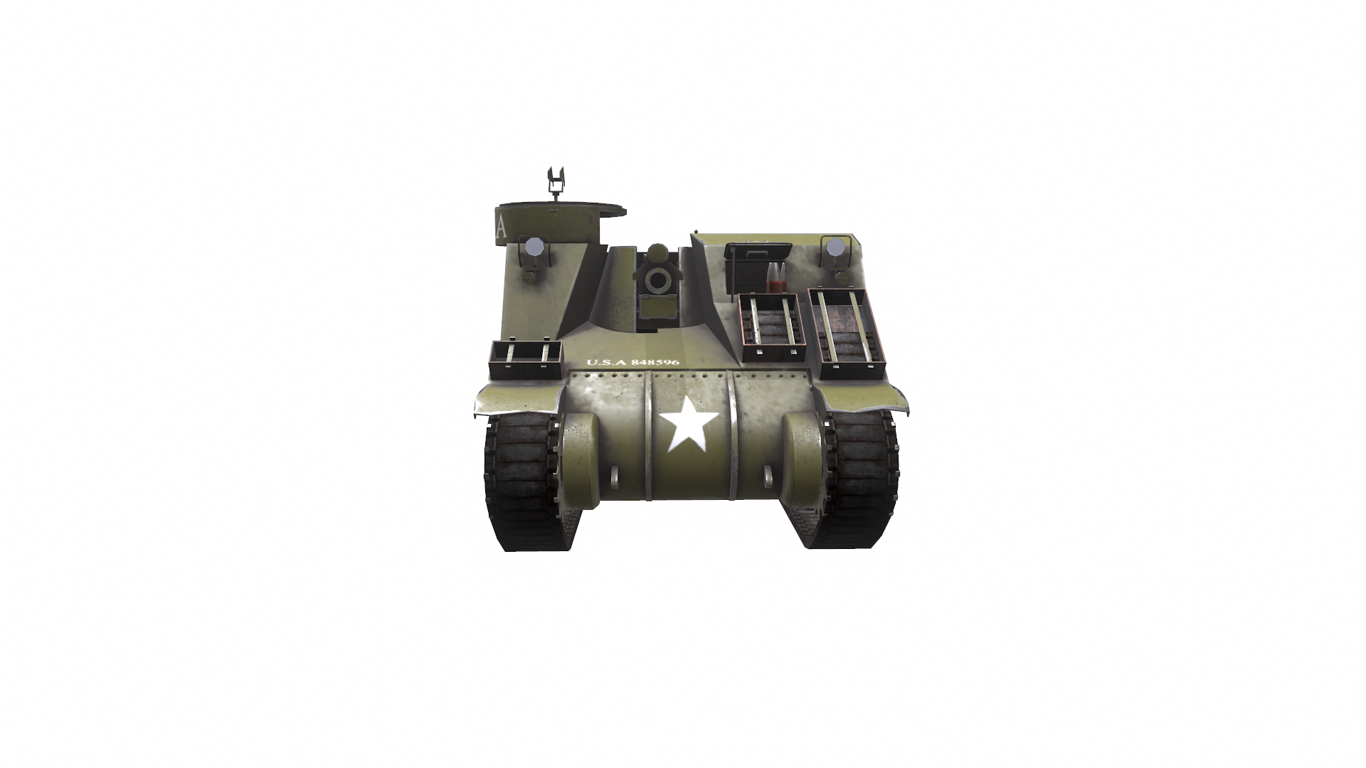M7 priest howitzer 3D model - TurboSquid 1607975