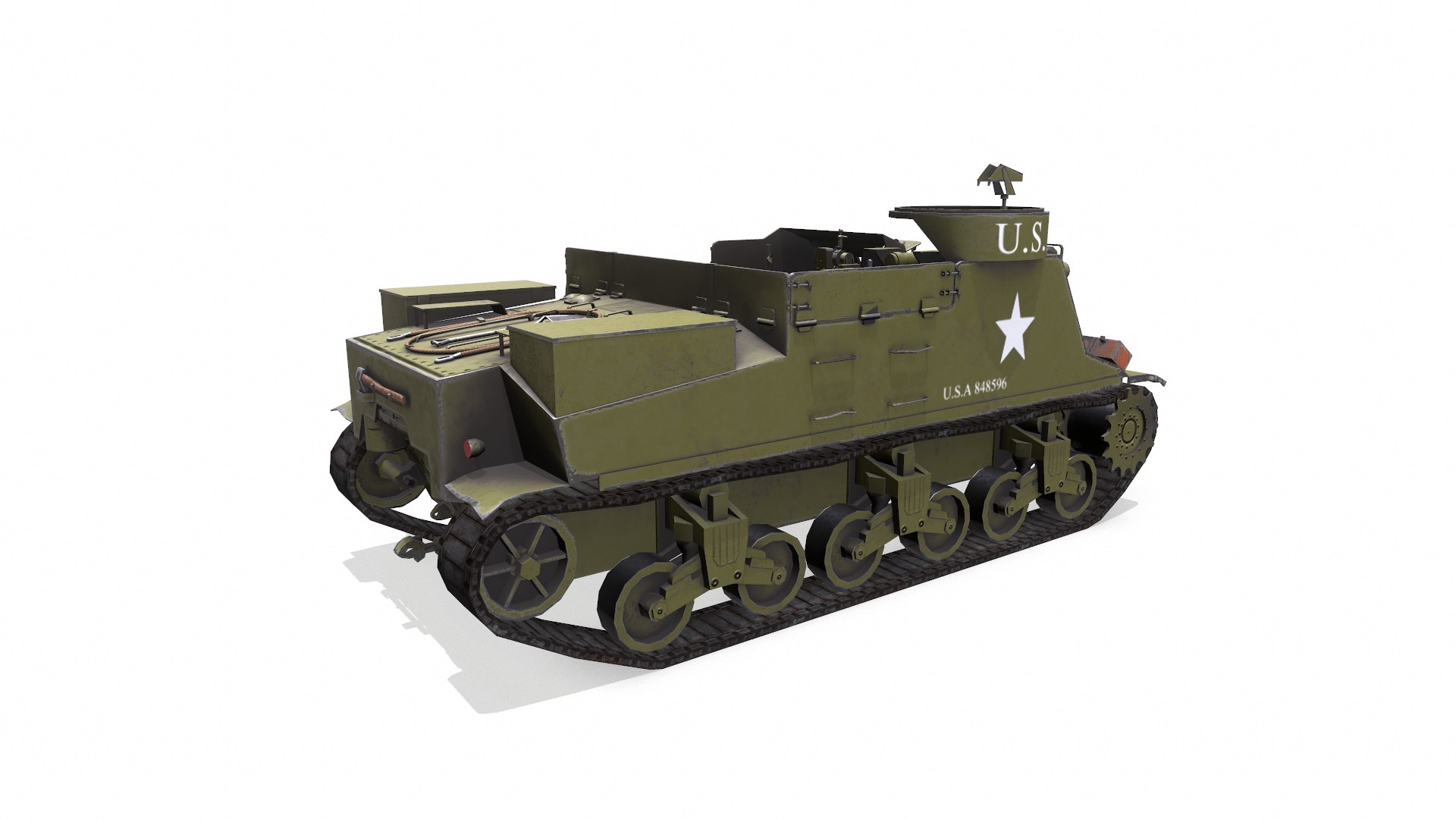 M7 Priest Howitzer 3D Model - TurboSquid 1607975