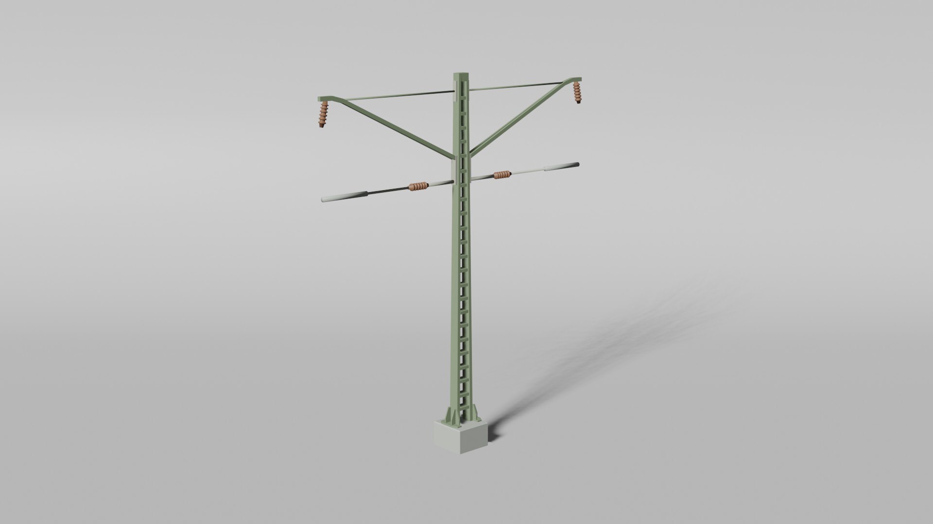 Middle Overhead Line Mast 3D Model - TurboSquid 1710078