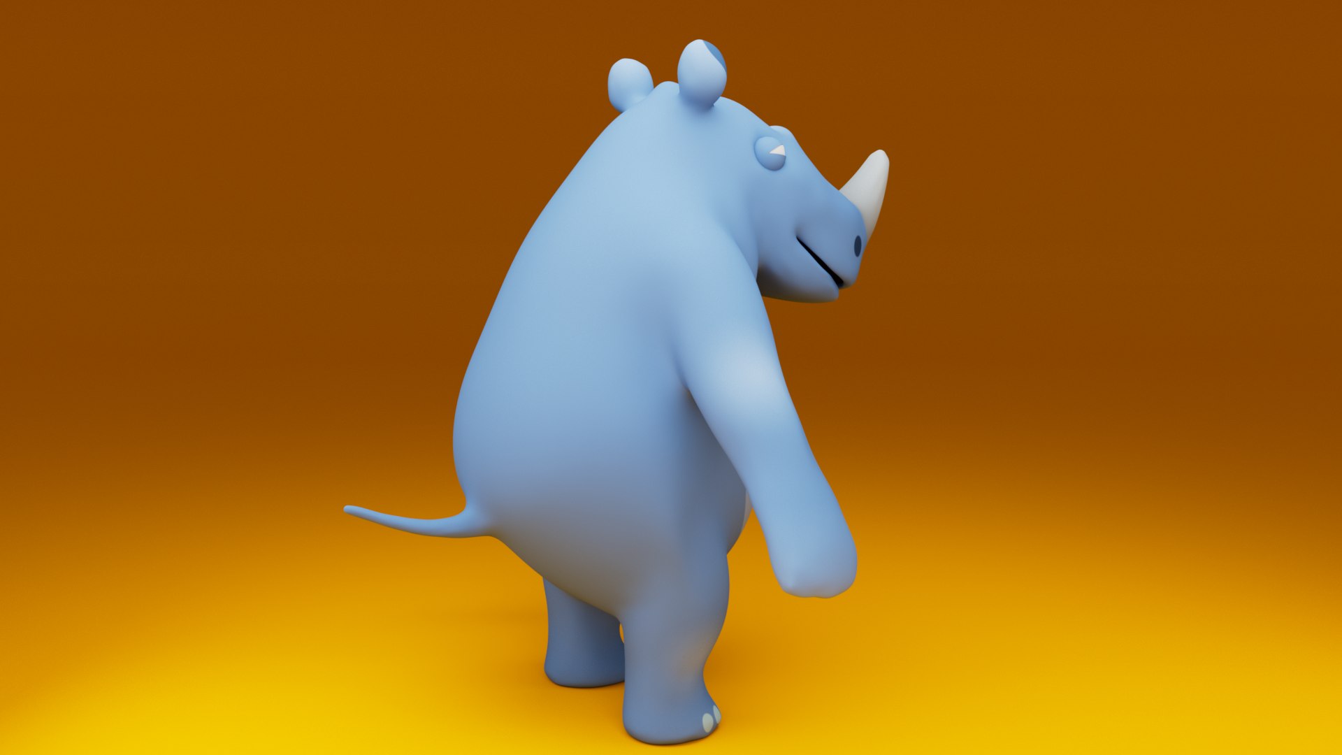 Stylized Cartoon Anthropomorphic Rhinoceros 3D Model Model - TurboSquid ...