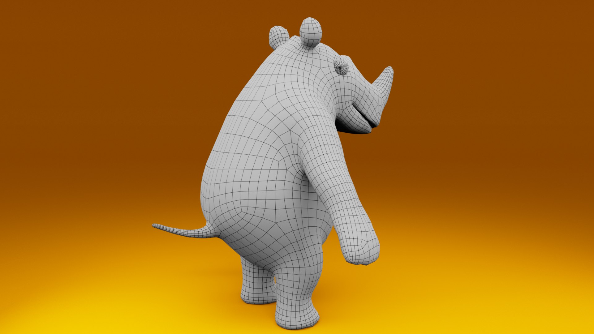 Stylized Cartoon Anthropomorphic Rhinoceros 3D Model Model - TurboSquid ...