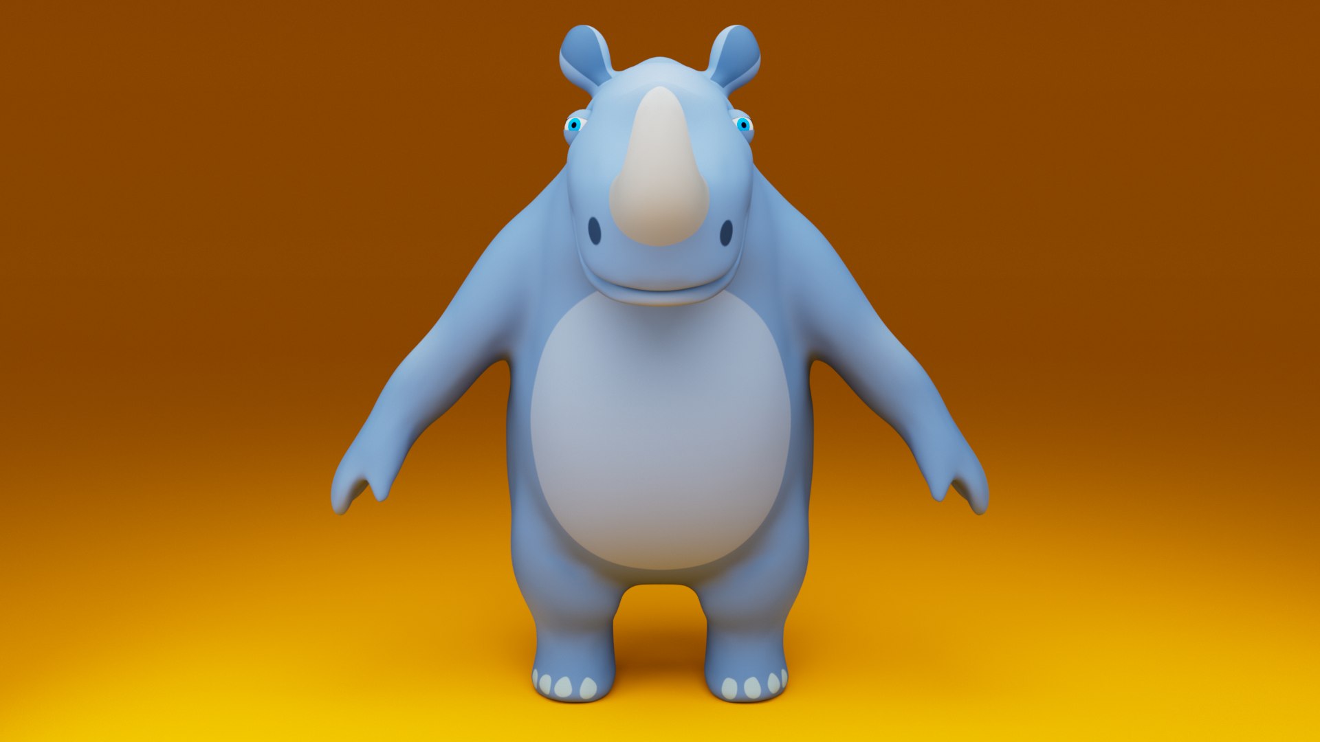 Stylized Cartoon Anthropomorphic Rhinoceros 3D Model Model - TurboSquid ...