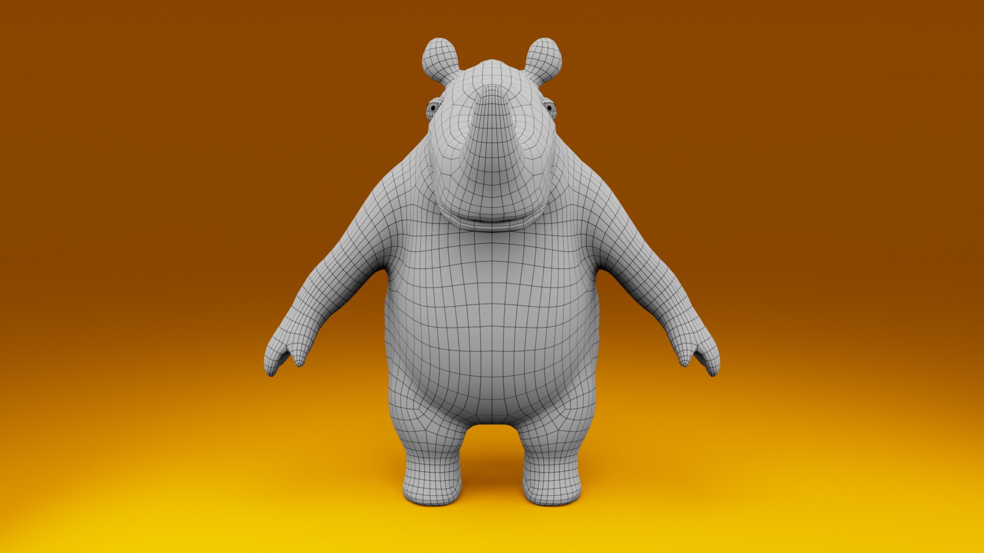 Stylized Cartoon Anthropomorphic Rhinoceros 3D Model Model - TurboSquid ...