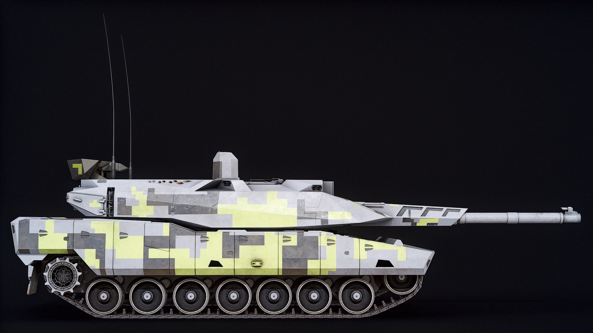 Panther KF51 Modern Tank PBR model - TurboSquid 2131041