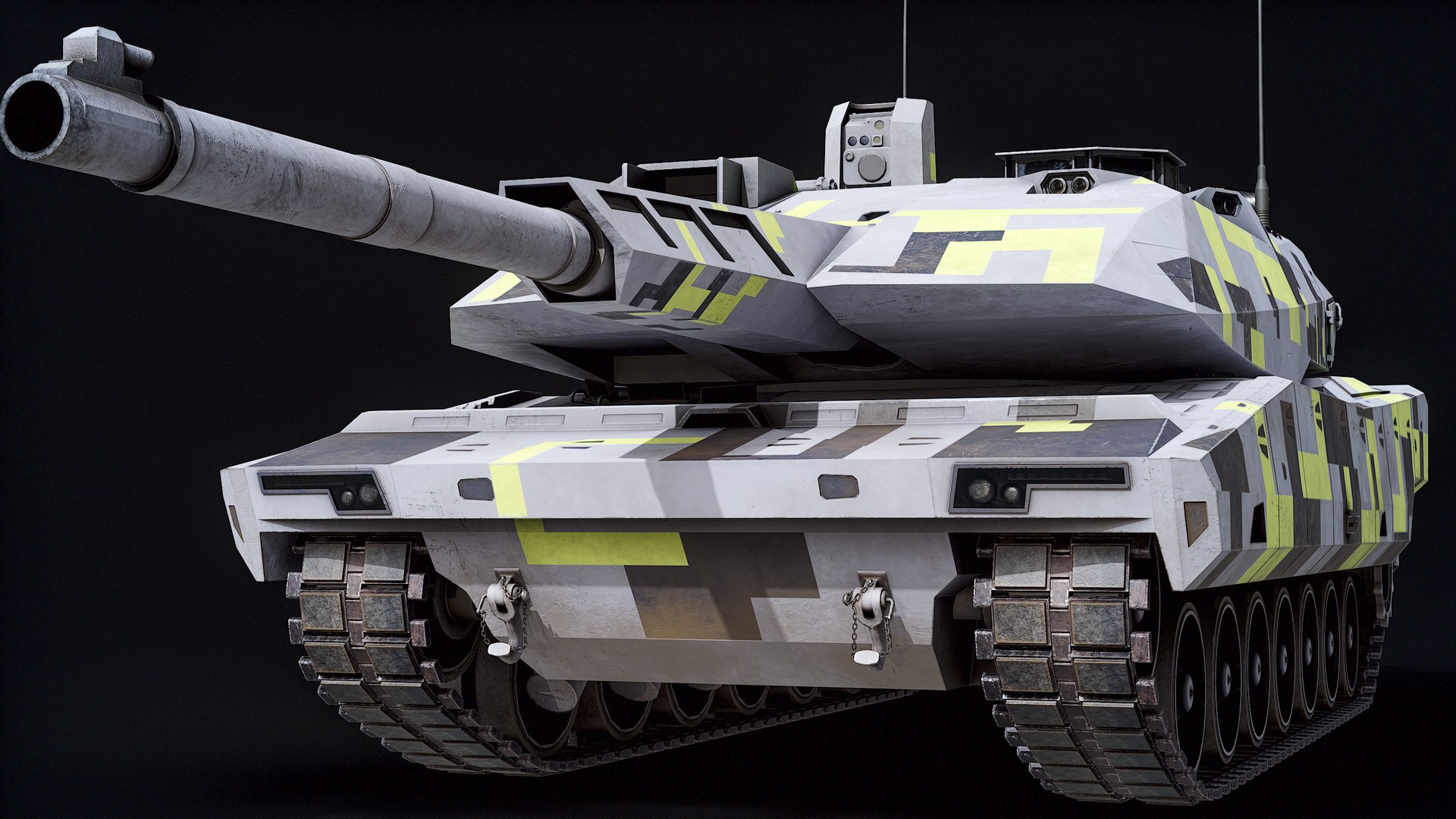 Panther KF51 Modern Tank PBR model - TurboSquid 2131041