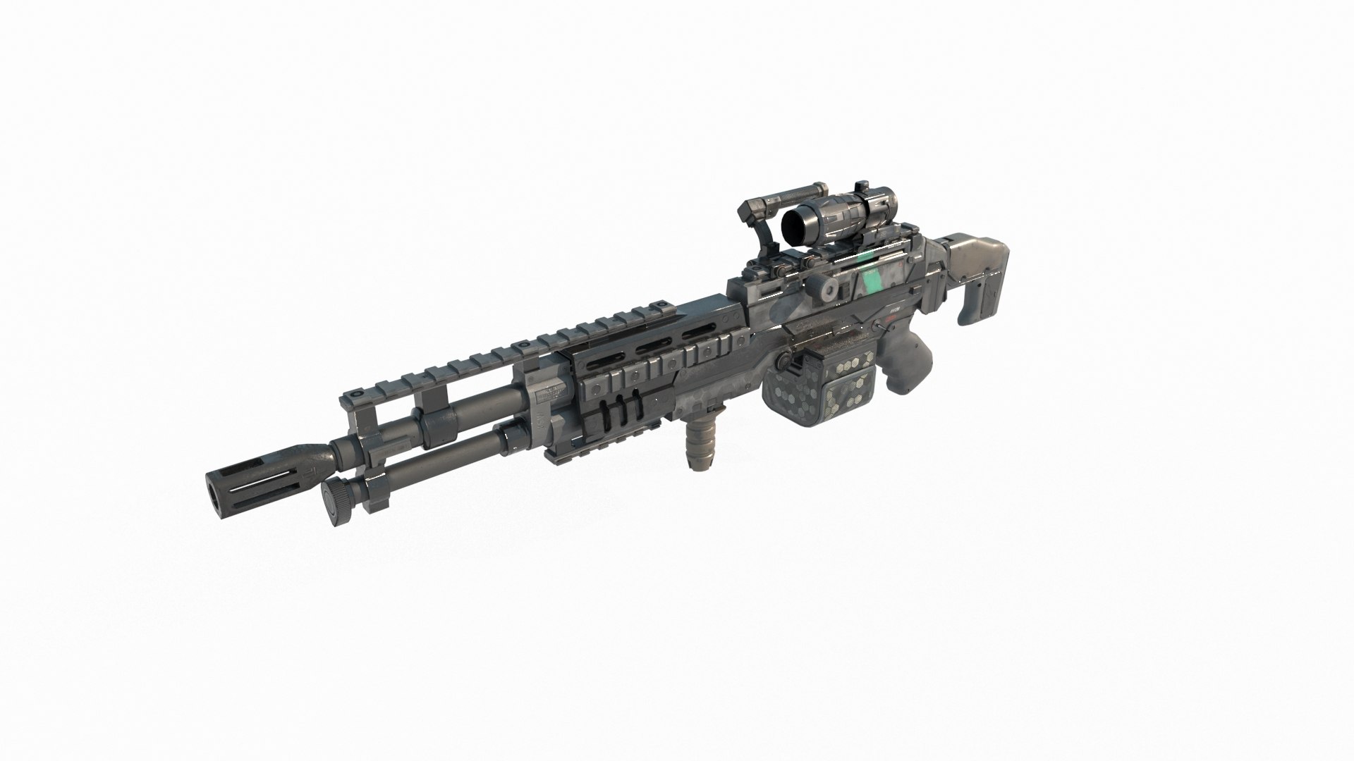 3D Model Future Sci-fi Light Machine Gun - TurboSquid 2295877