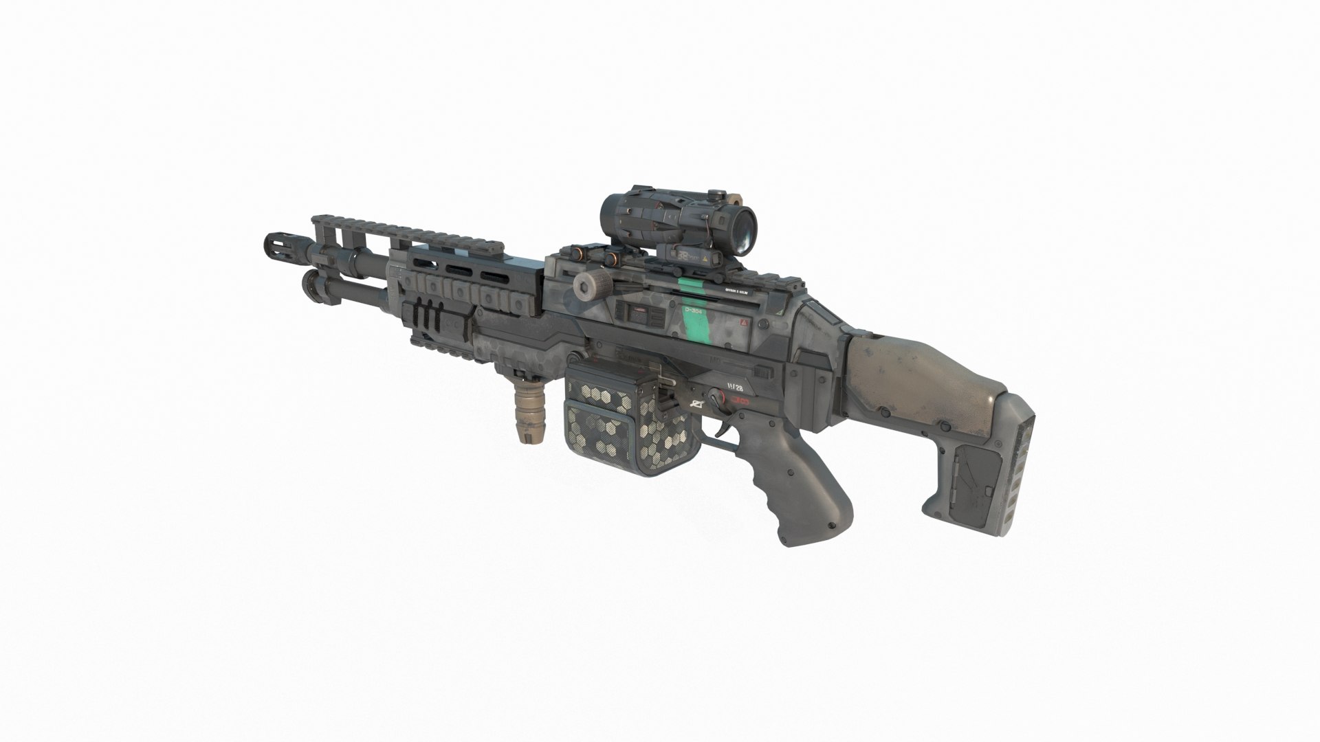 3D Model Future Sci-fi Light Machine Gun - TurboSquid 2295877