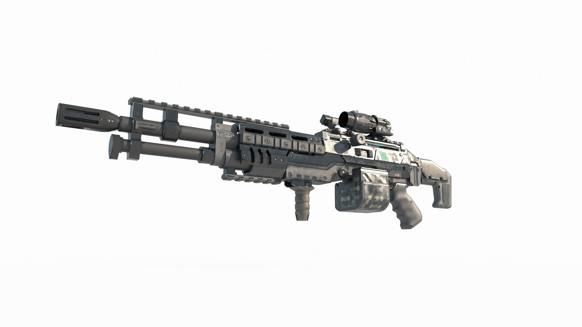 3D Model Future Sci-fi Light Machine Gun - TurboSquid 2295877