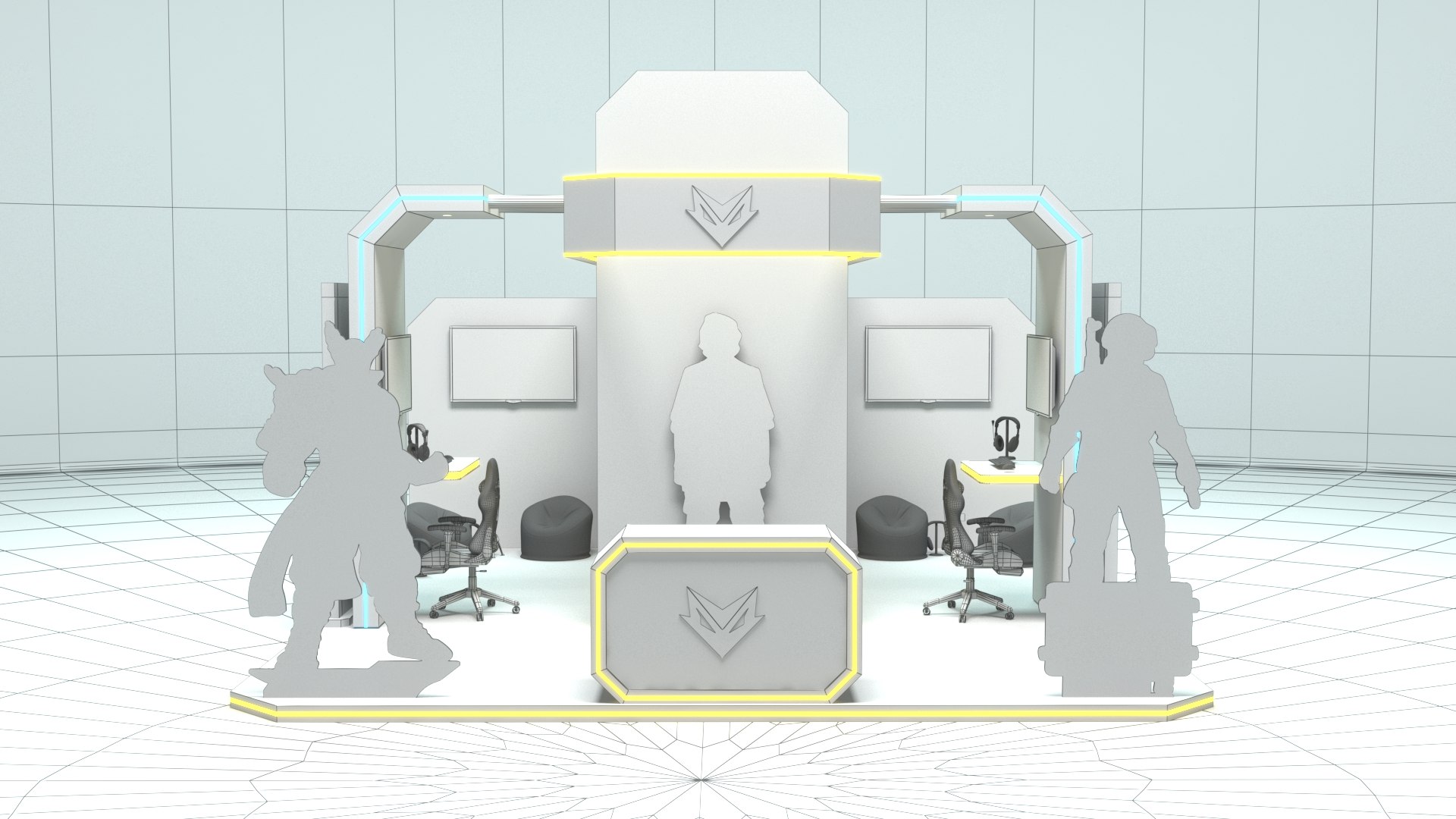 Exhibition Gaming Stall 3D Model - TurboSquid 2219502