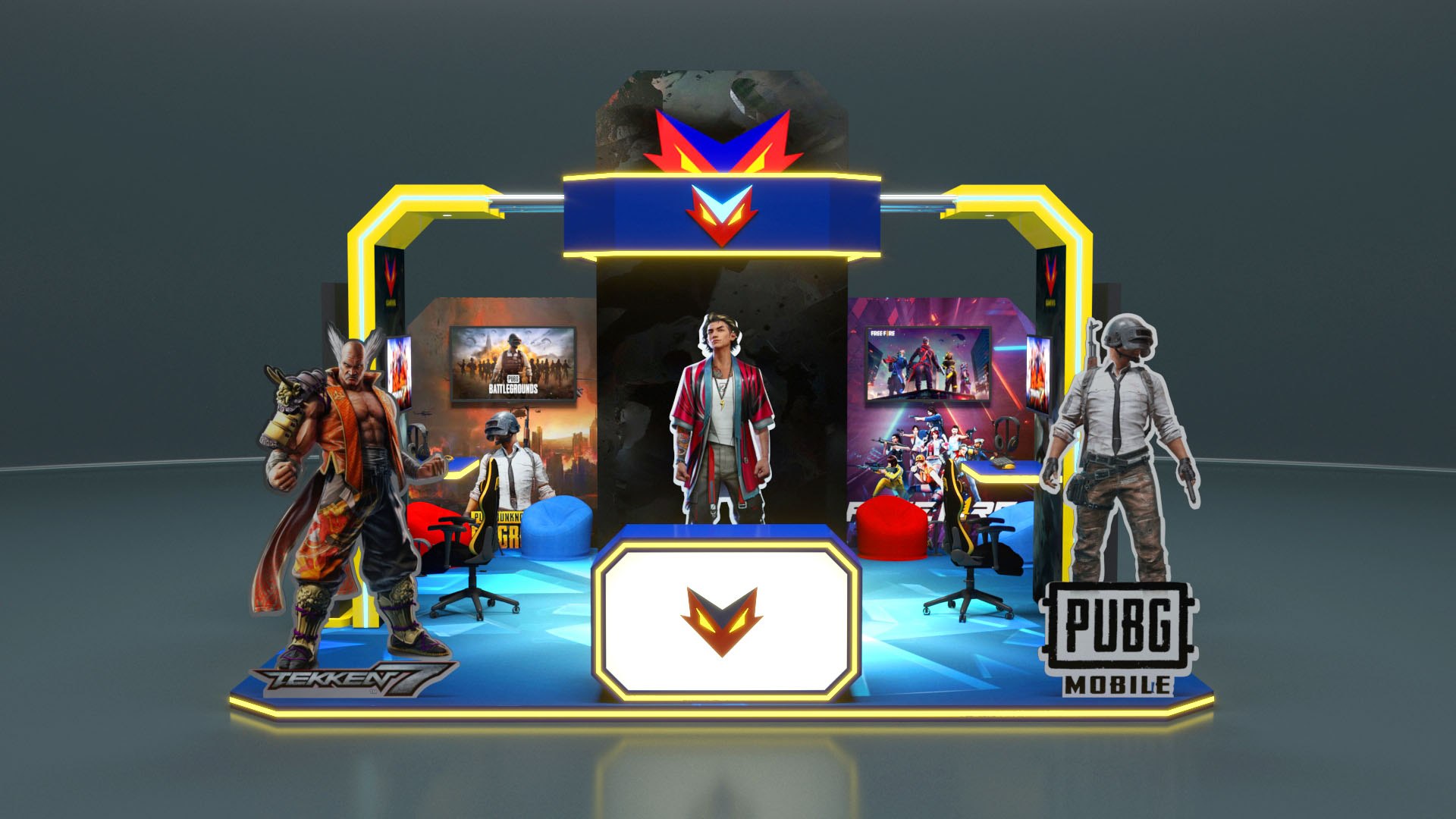 Exhibition Gaming Stall 3D Model - TurboSquid 2219502