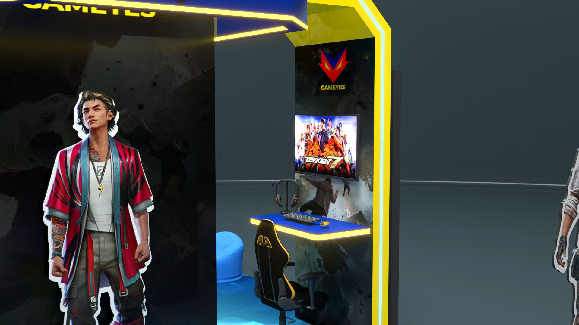 Exhibition Gaming Stall 3D Model - TurboSquid 2219502