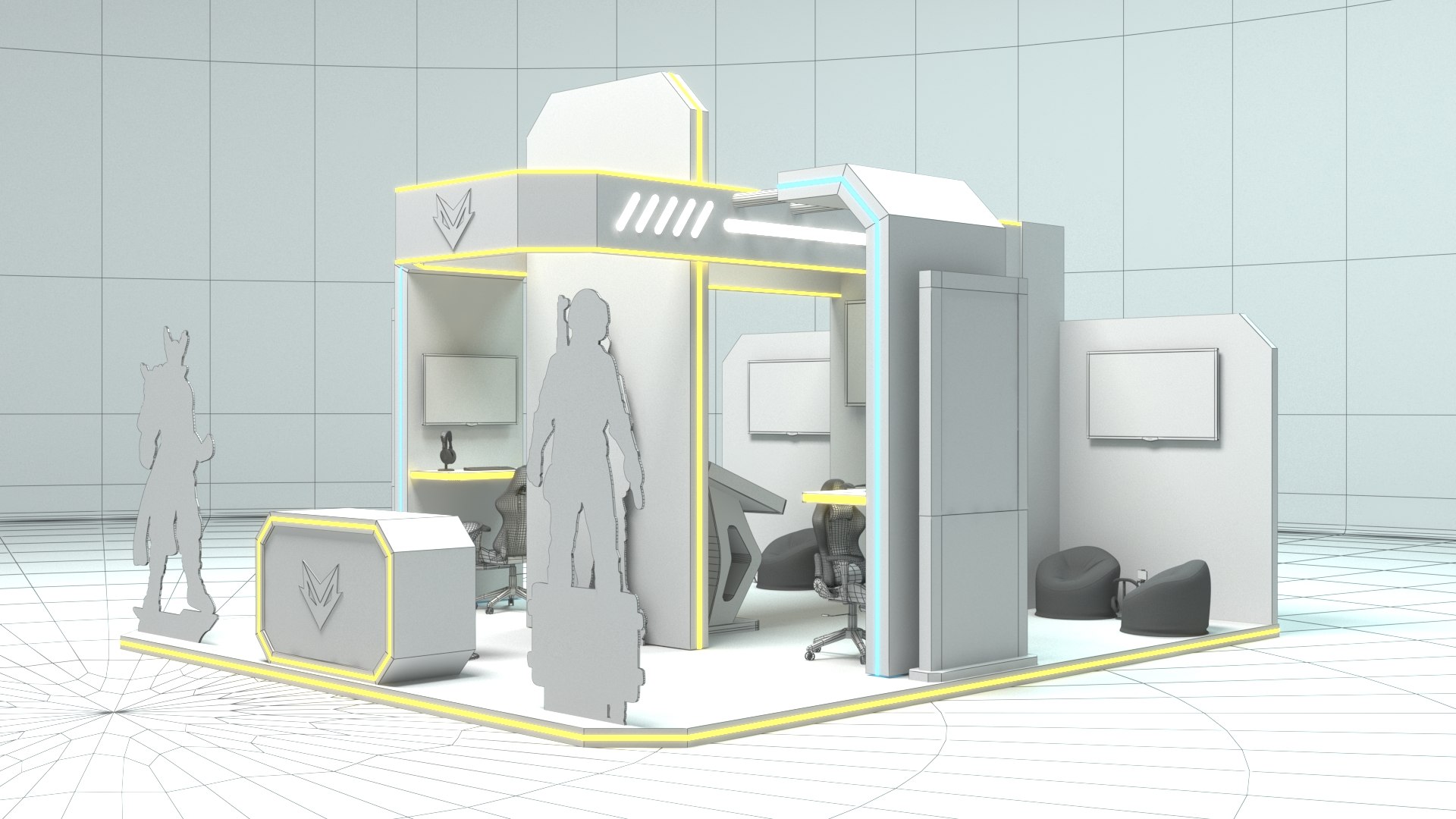 Exhibition Gaming Stall 3D Model - TurboSquid 2219502