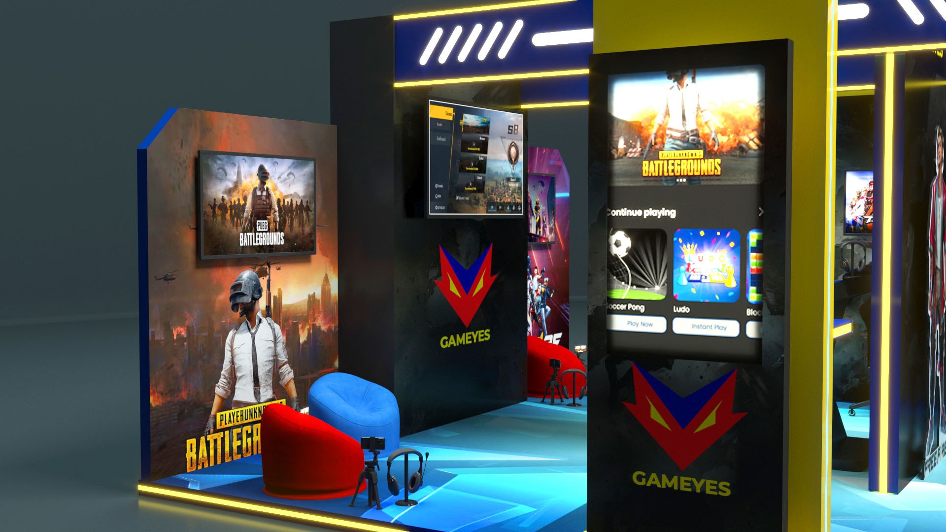 Exhibition Gaming Stall 3D Model - TurboSquid 2219502