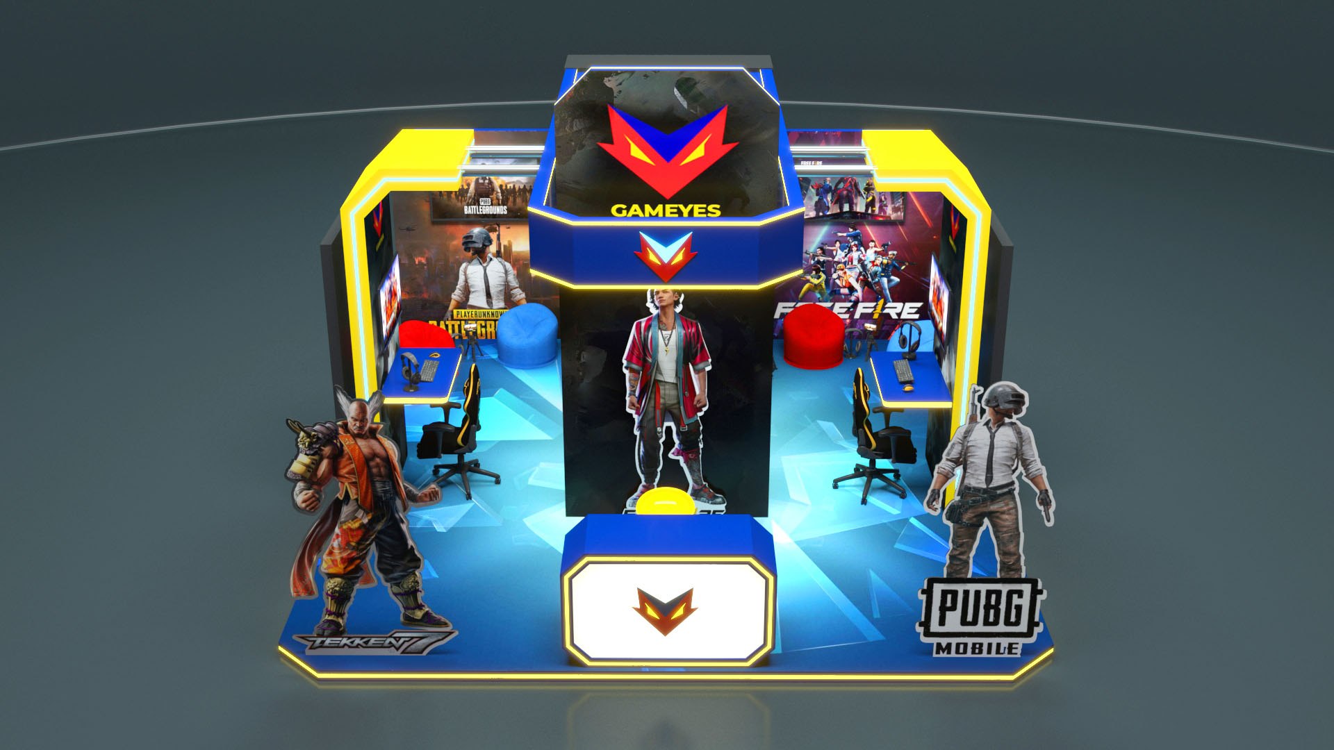 Exhibition Gaming Stall 3D Model - TurboSquid 2219502