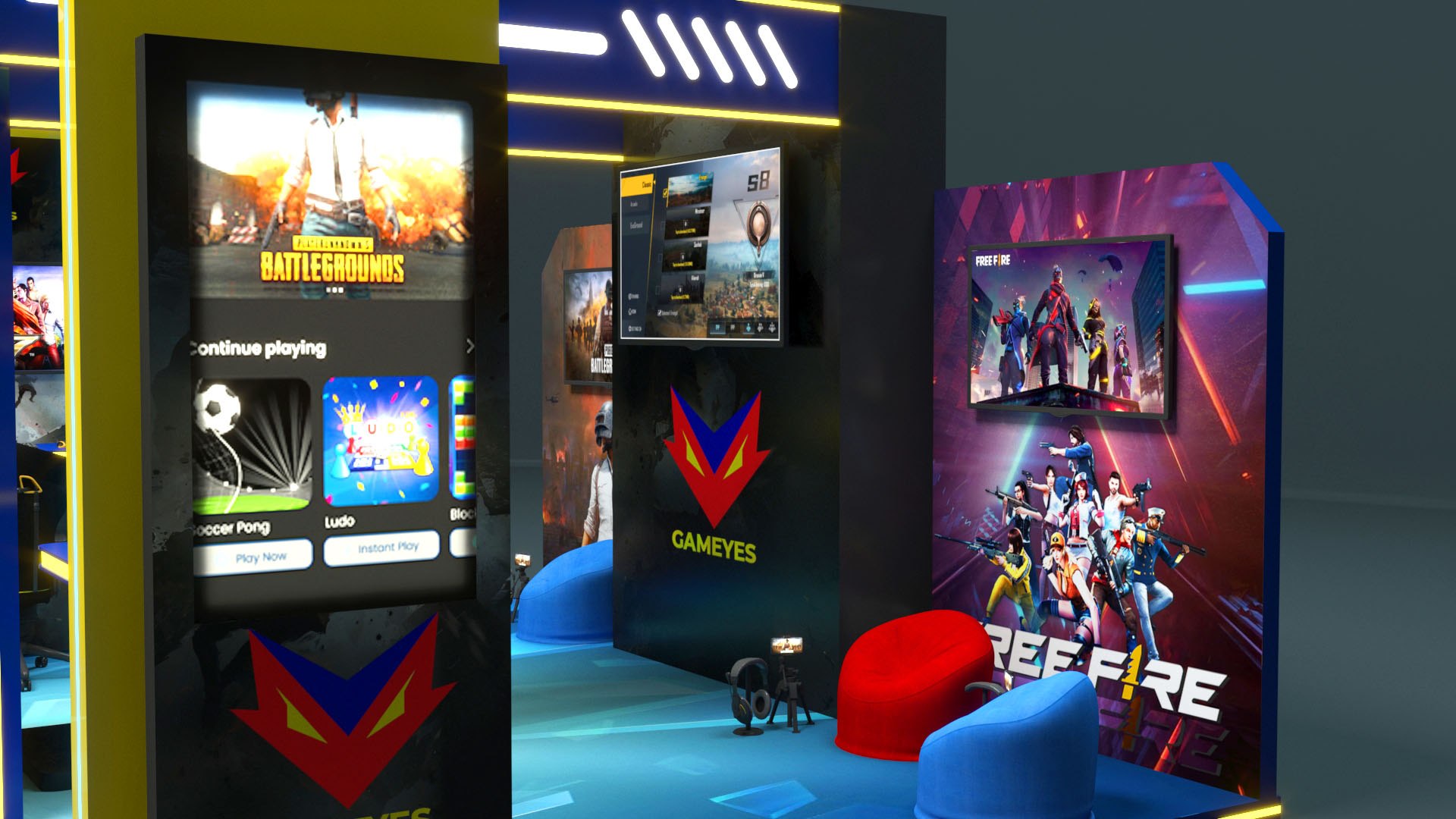 Exhibition Gaming Stall 3D Model - TurboSquid 2219502