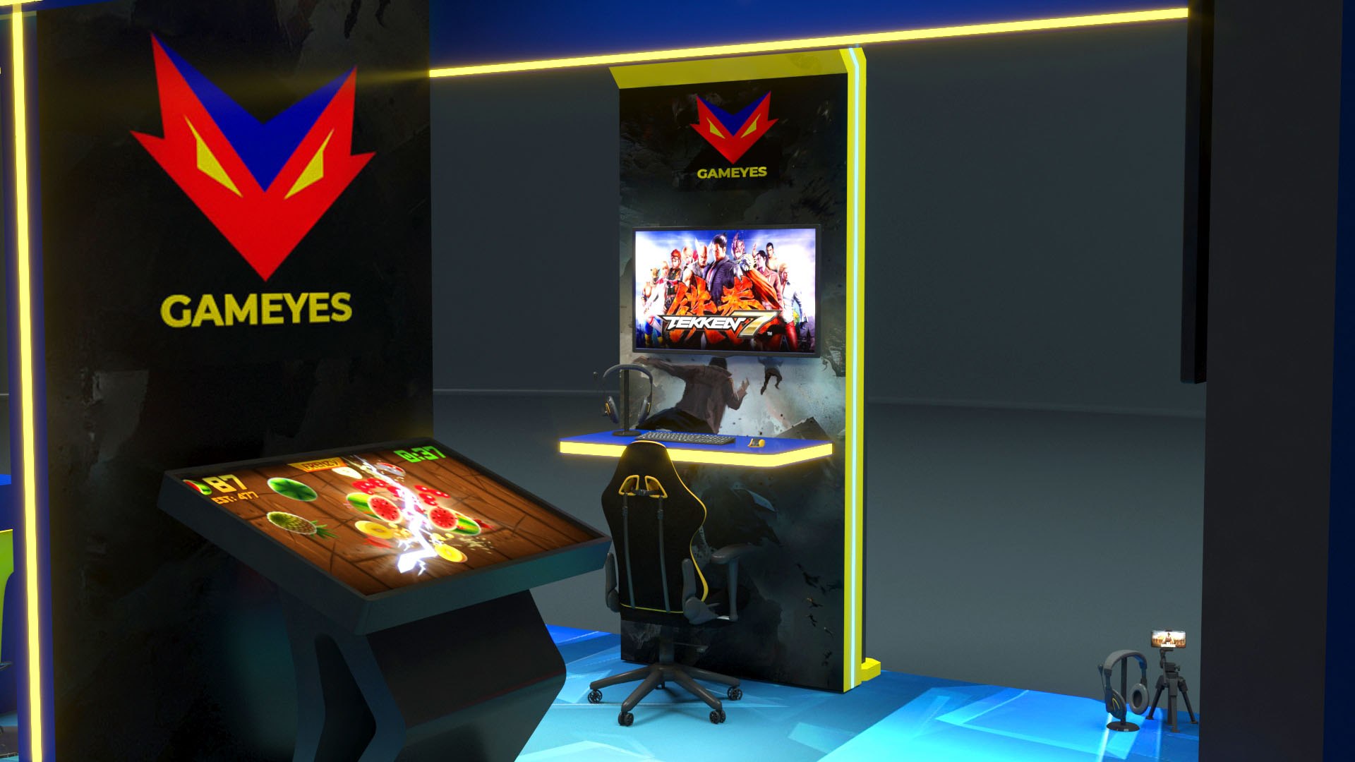 Exhibition Gaming Stall 3D Model - TurboSquid 2219502