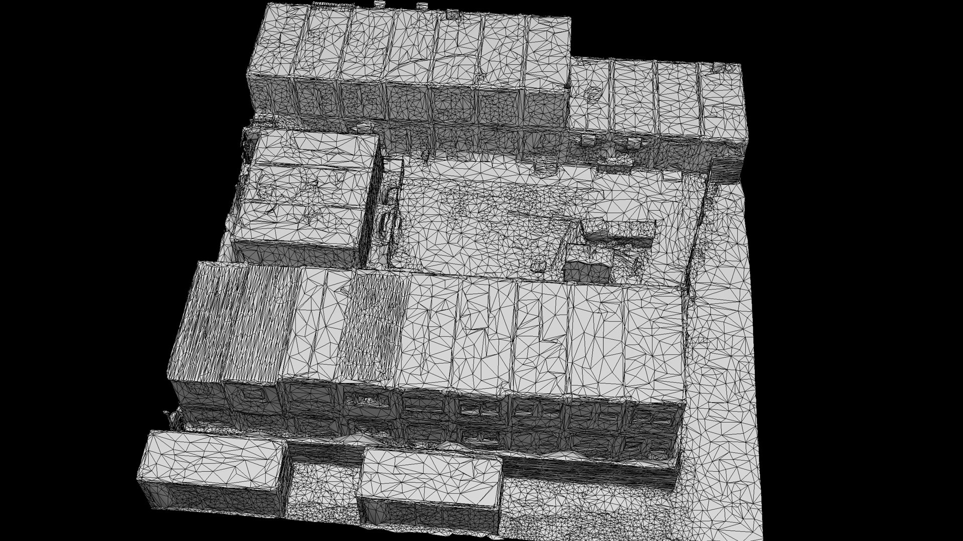 3D Construction-site Containers Buildings Photogrammetry Model ...