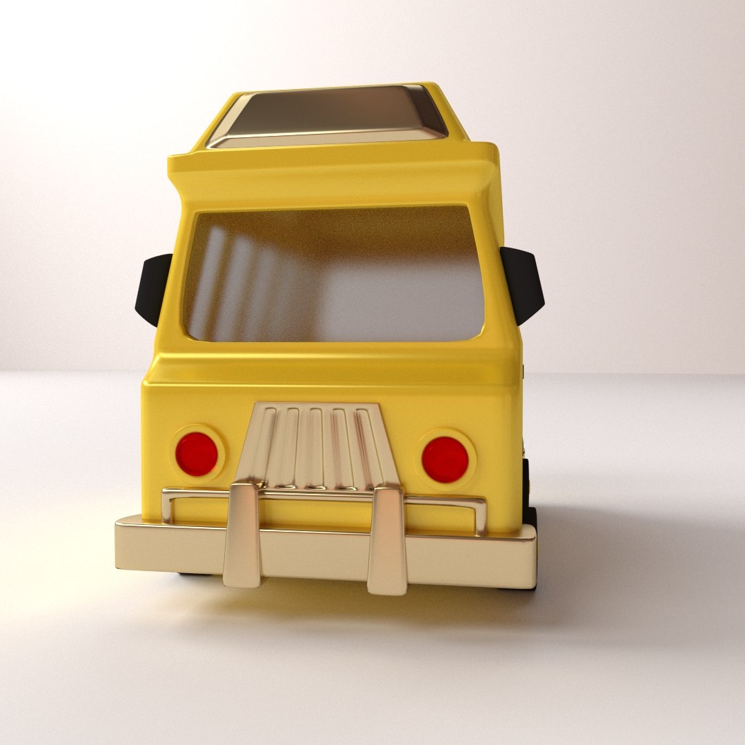 3d Cartoon School Bus Model