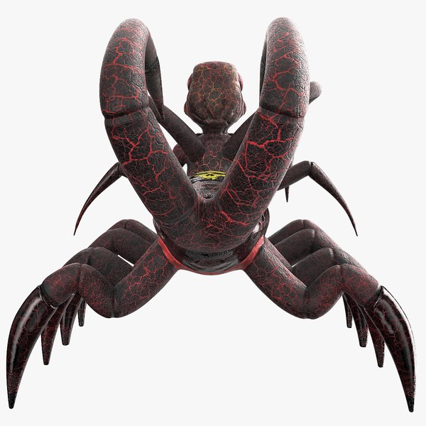3d creature infected model
