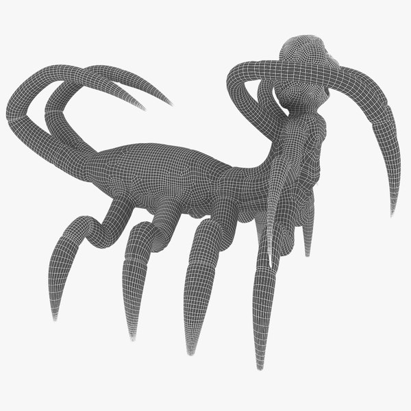 3d creature infected model