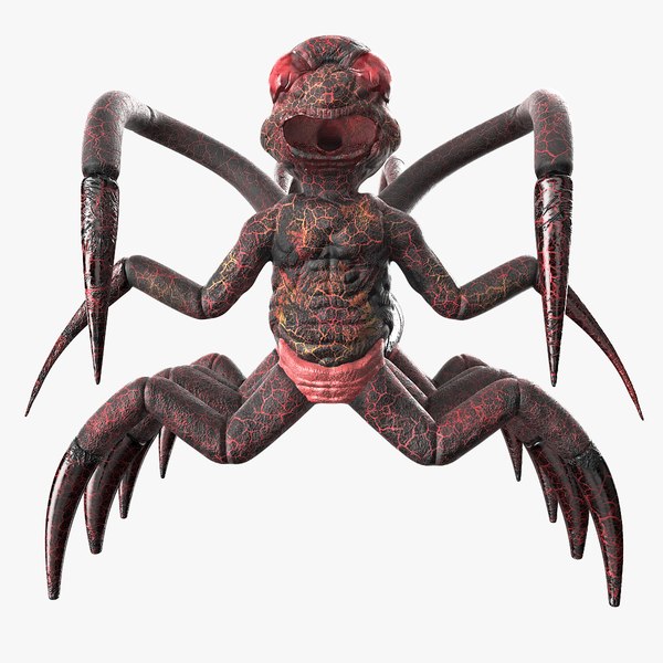 3d creature infected model