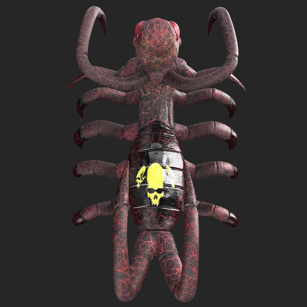 3d creature infected model